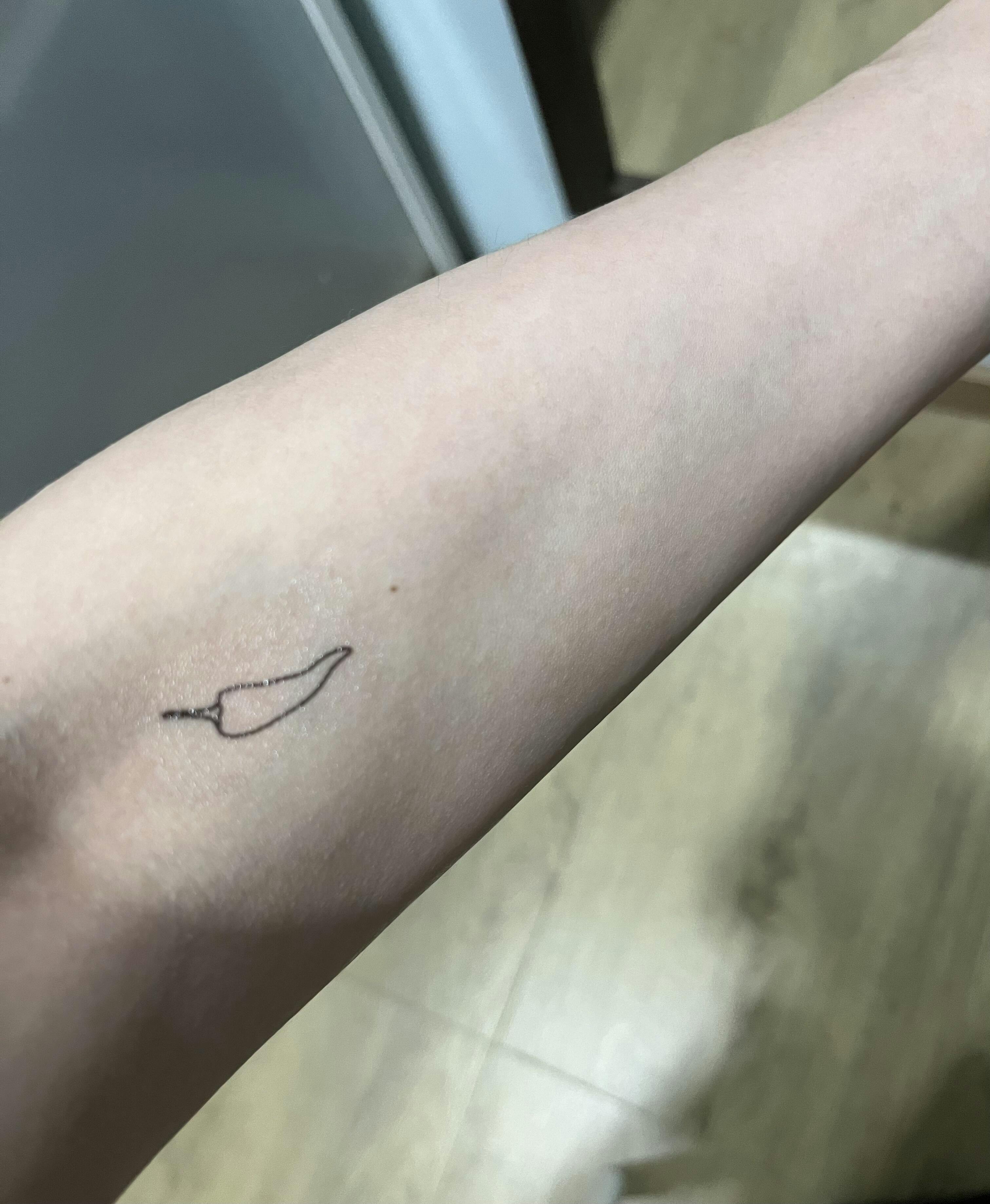 Fine Line Chilli Temporary Tattoo - Set Of 3 | Free Shipping On $13+