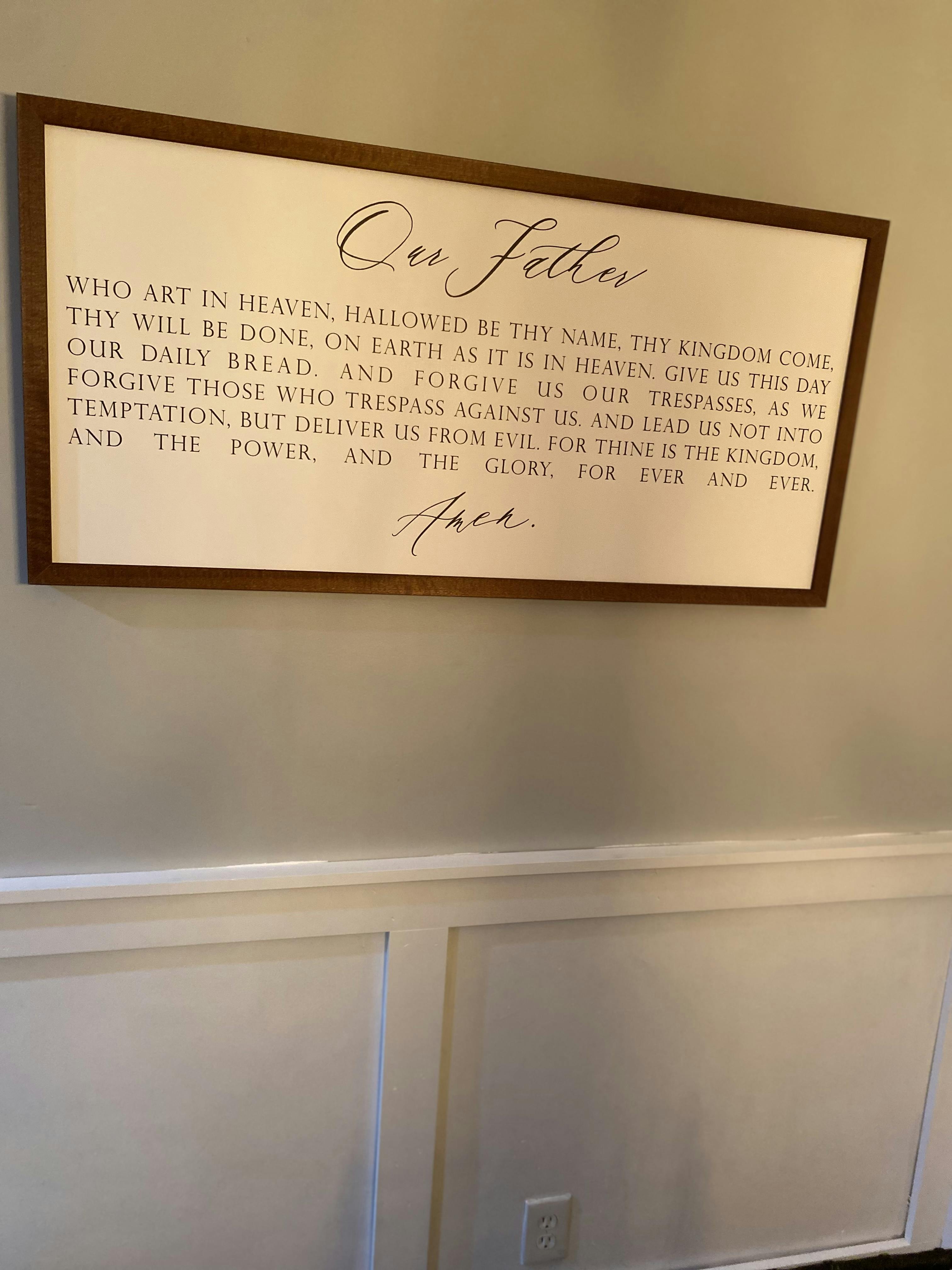 The Lord's Prayer Sign | Smallwoods