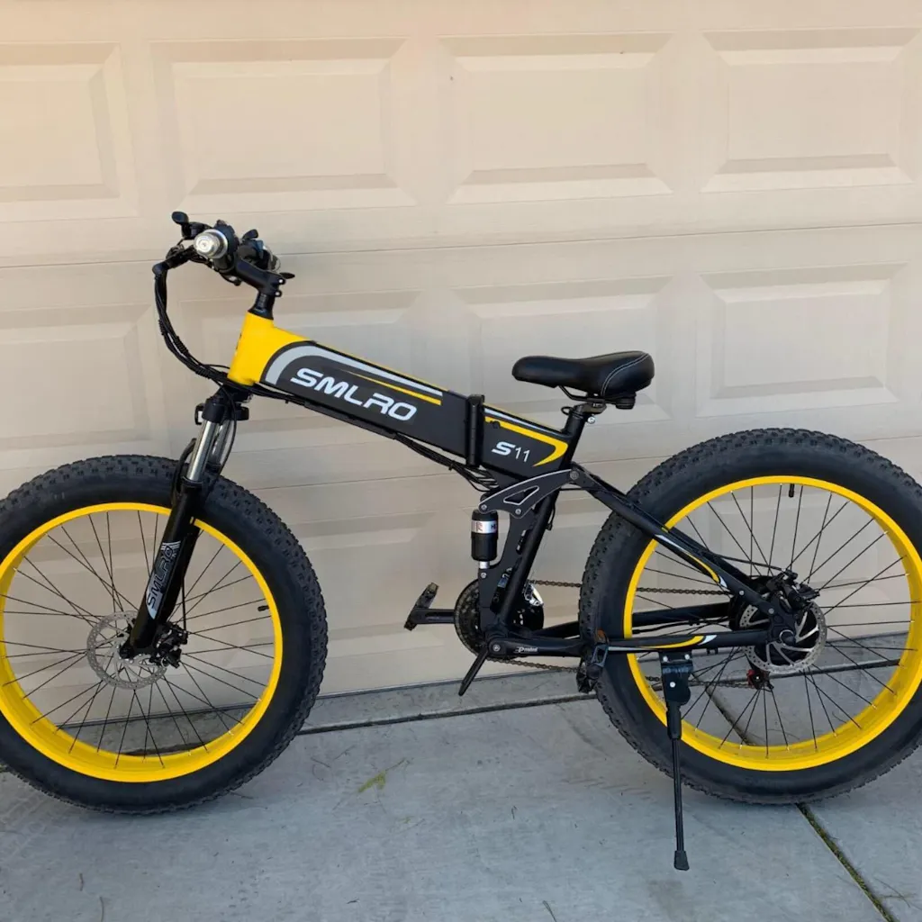 SMLRO S11 Full Suspension Folding Mountain Snow Bike | 48V 1000W ...
