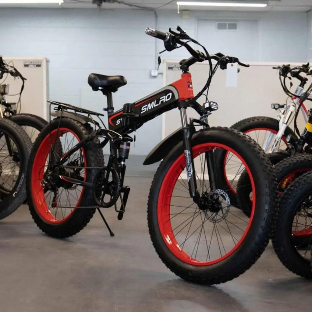 SMLRO S11 Full Suspension Folding Mountain Snow Bike | 48V 1000W ...