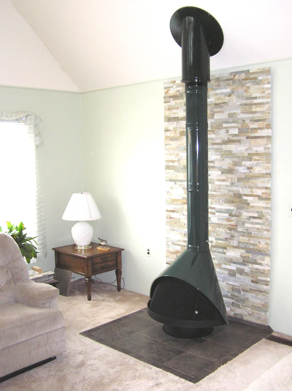 Malm Zircon 34" MCM Floating Cone Fireplace | Wood Burning | Made in ...