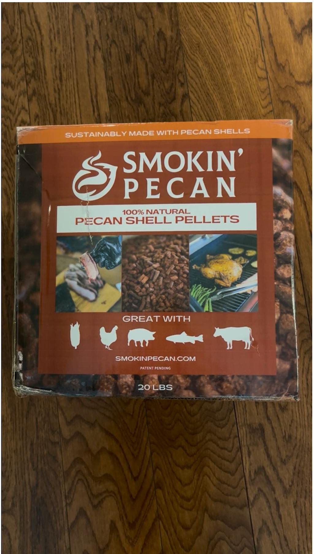Pecan Shell Pellets - 20 LB Box - 100% Pecan Smoking Pellets For BBQ ...