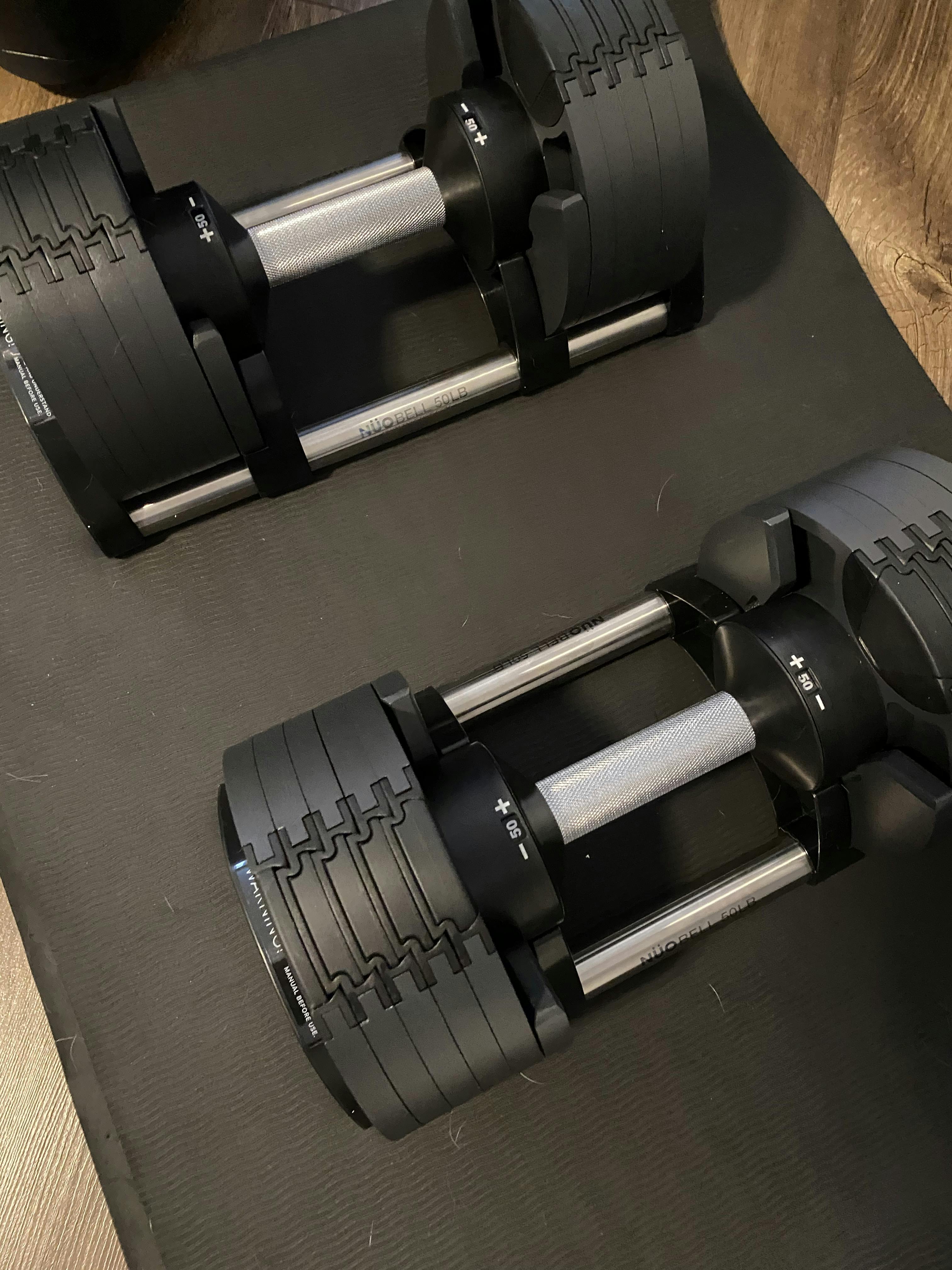 NÜOBELL | 80 LB Hand Weight Set | Adjustable Dumbbell | SMRTFT