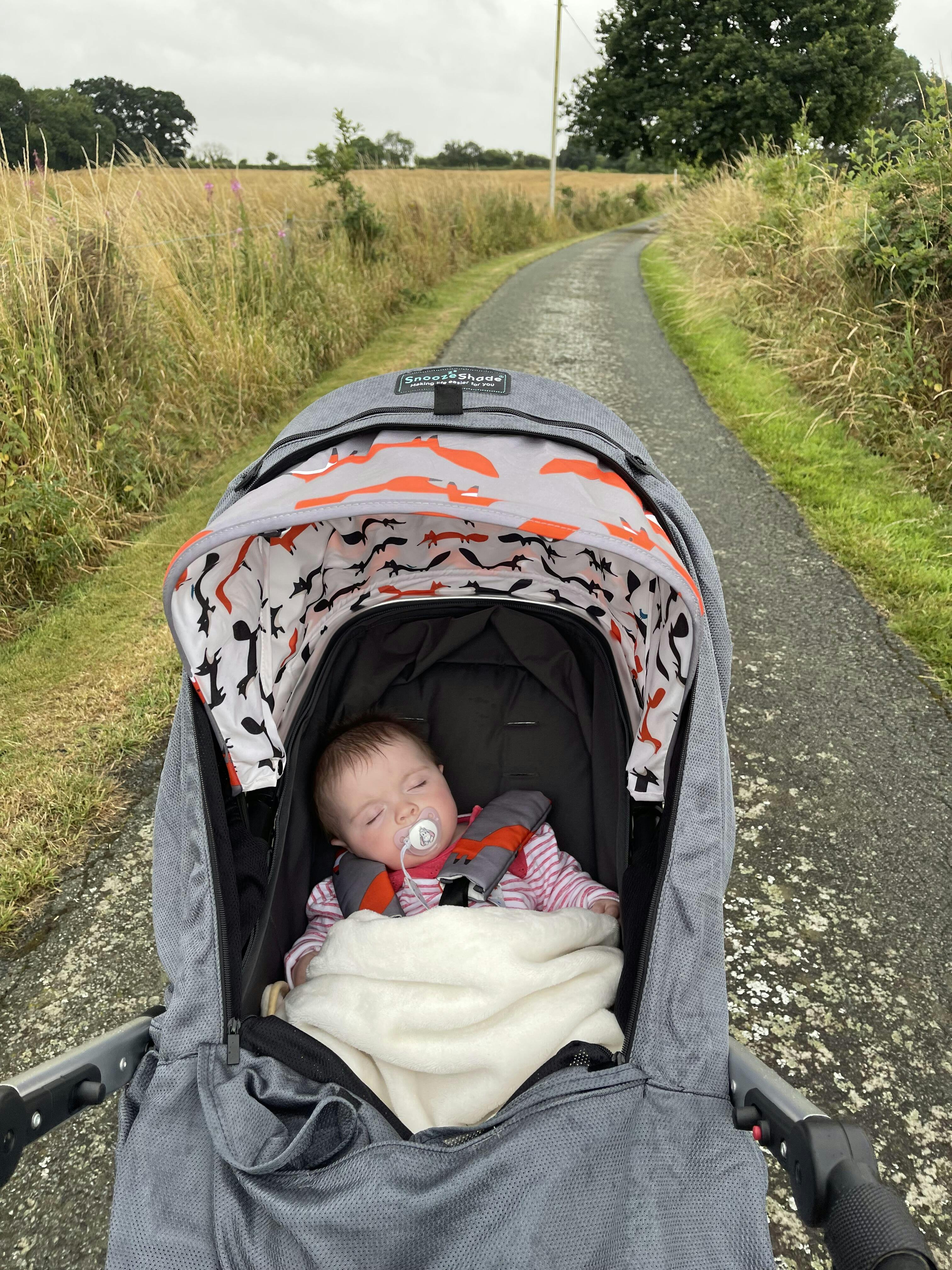 SnoozeShade Plus Deluxe (6m+) | Pushchair sun & sleep shade | SnoozeShade