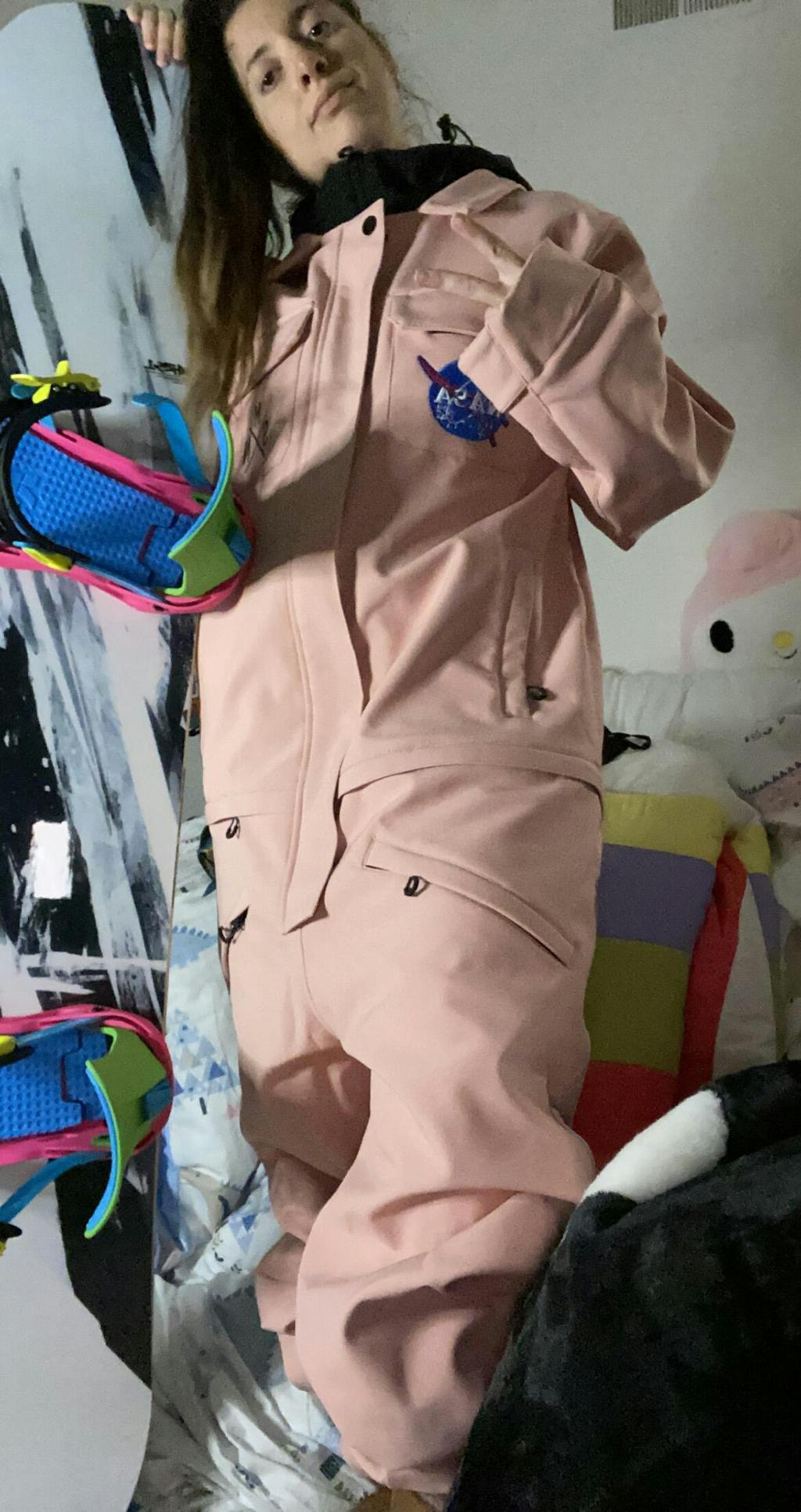 Womens SMN Nasa Ski Jumpsuit Slope Star Nasa Ski Suit Winter Snowsuits ...