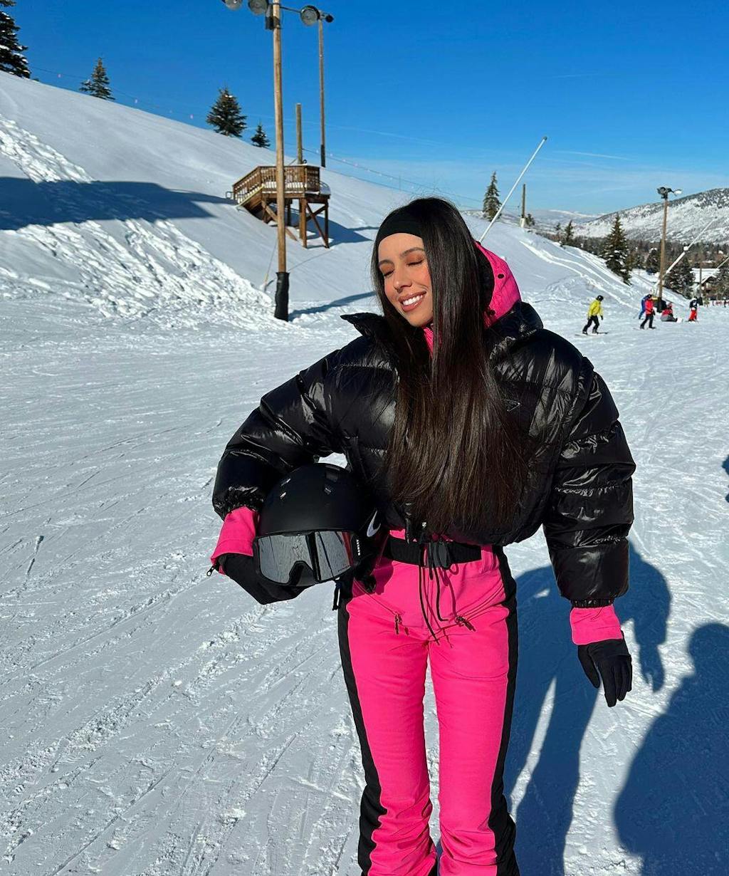 Women's Gsou Snow Classic Faux-Fur Trim Flare Dawn Ski Suit One Piece ...