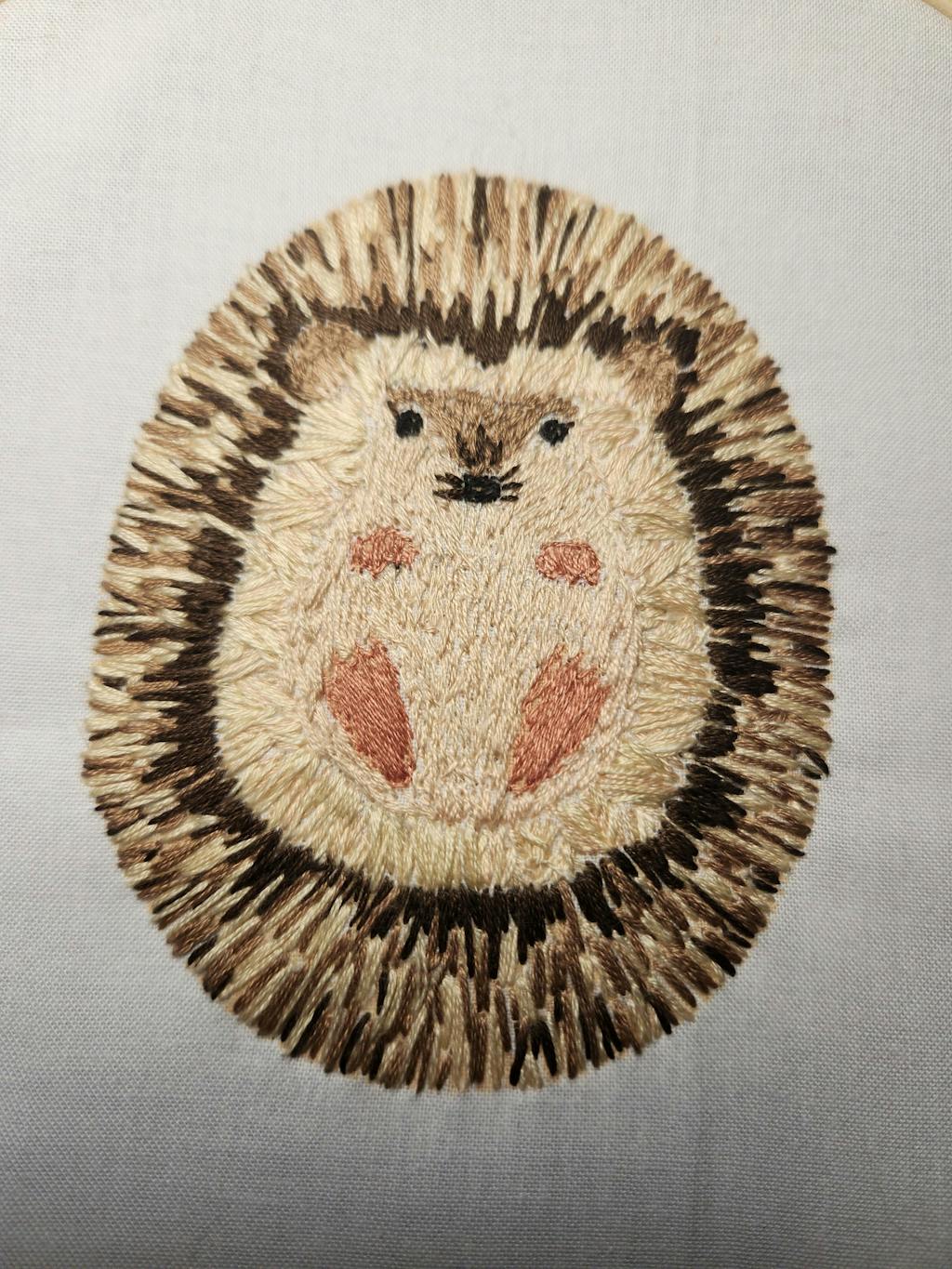 Hedgehog Doll Embroidery Kit – Snuggly Monkey