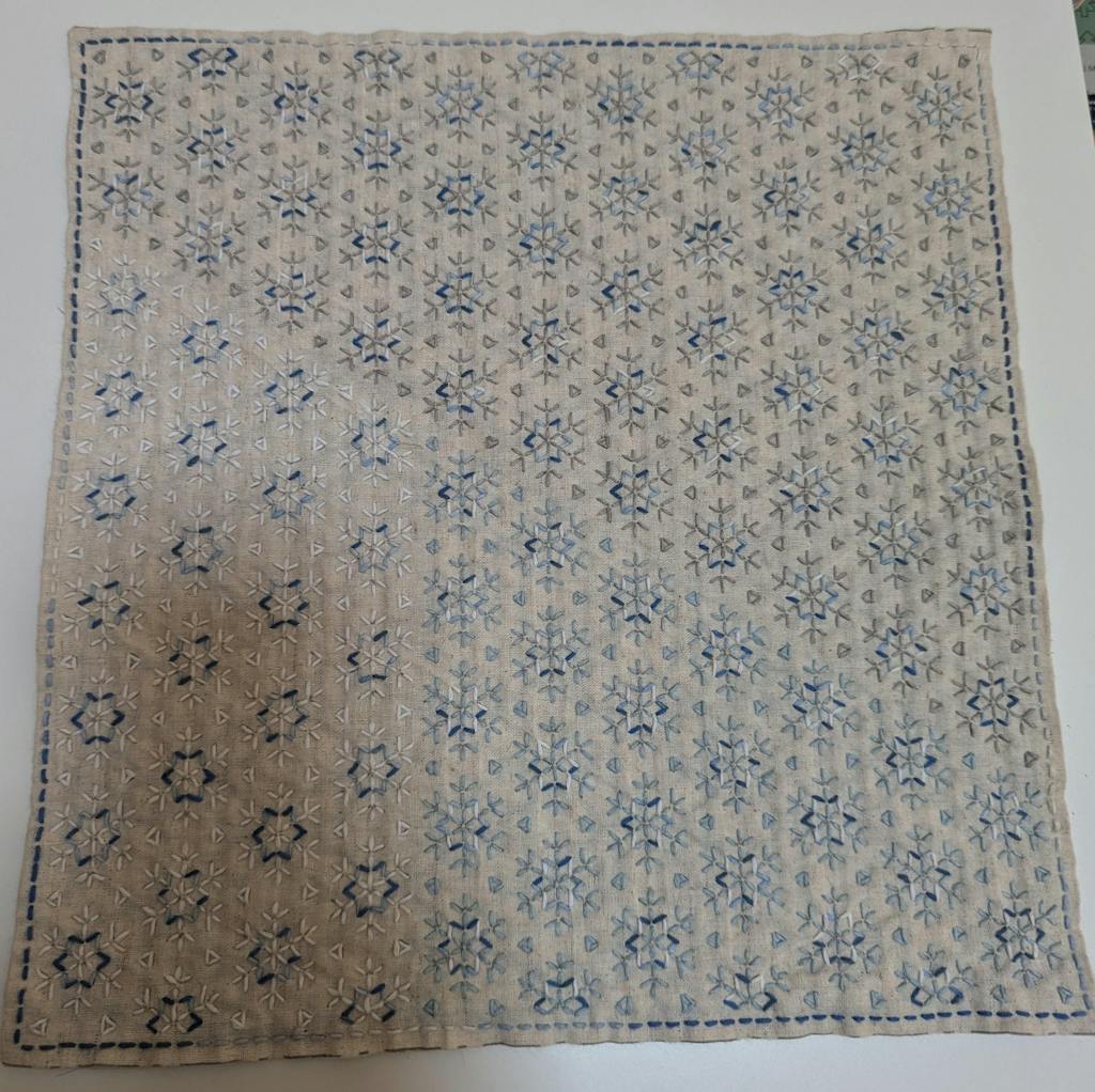 Holiday Sashiko Embroidery Sampler - Snowflakes – Snuggly Monkey