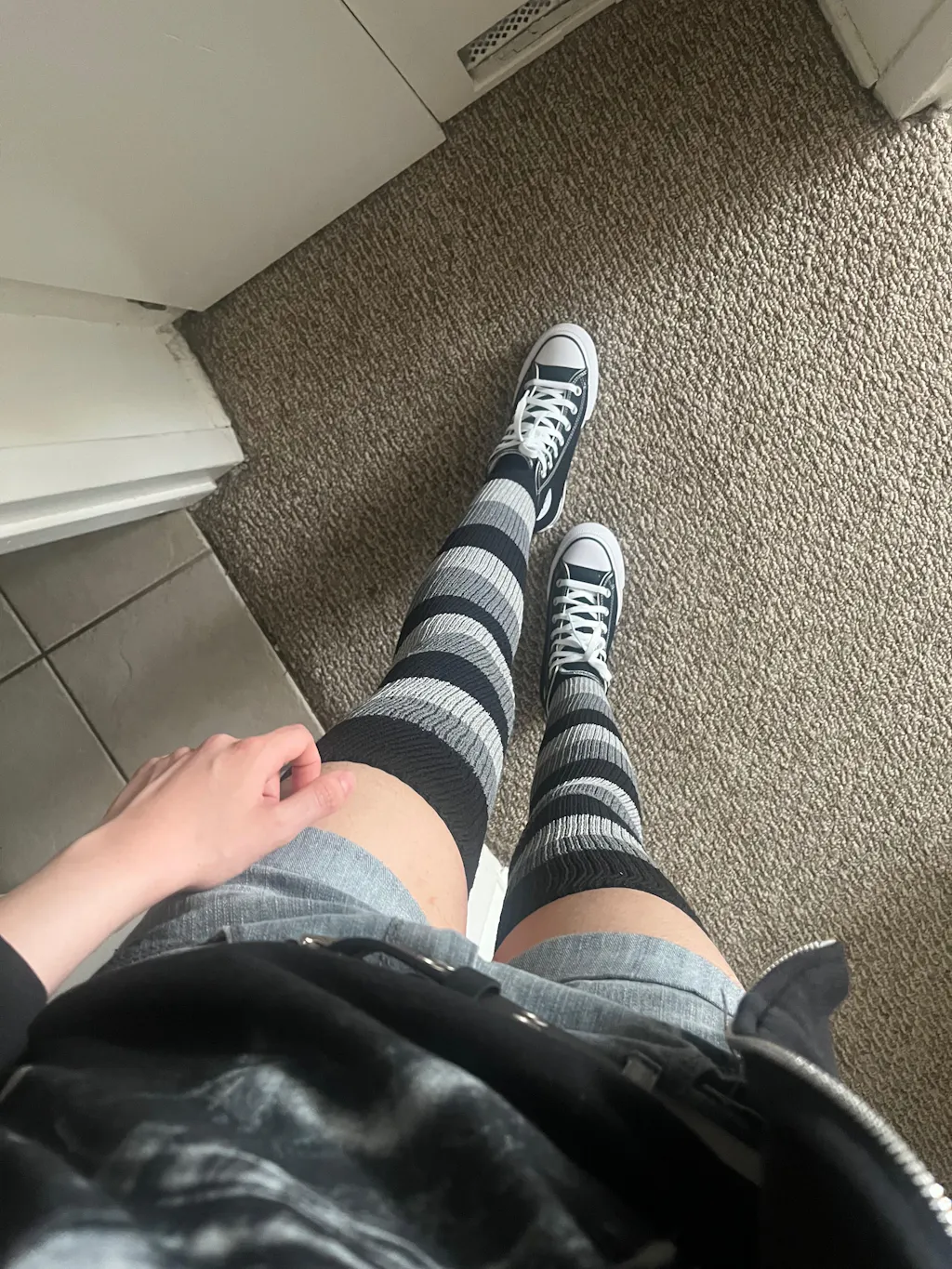 Shadow Stripes Thigh High Socks – Sock Dreams