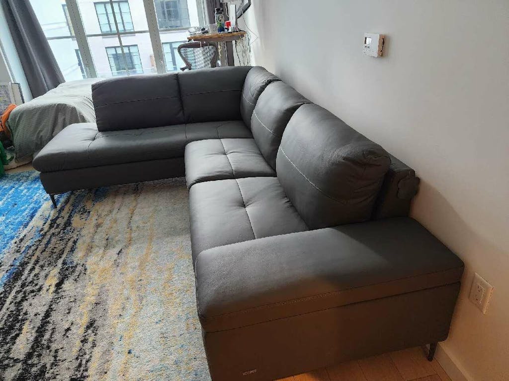 Gio Italia Decker L-Shaped Italian Leather Sectional Sofa – SOFABED