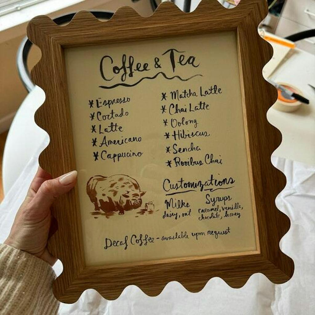 Elise Scallop Frame White Oak | SOFIA & NILS