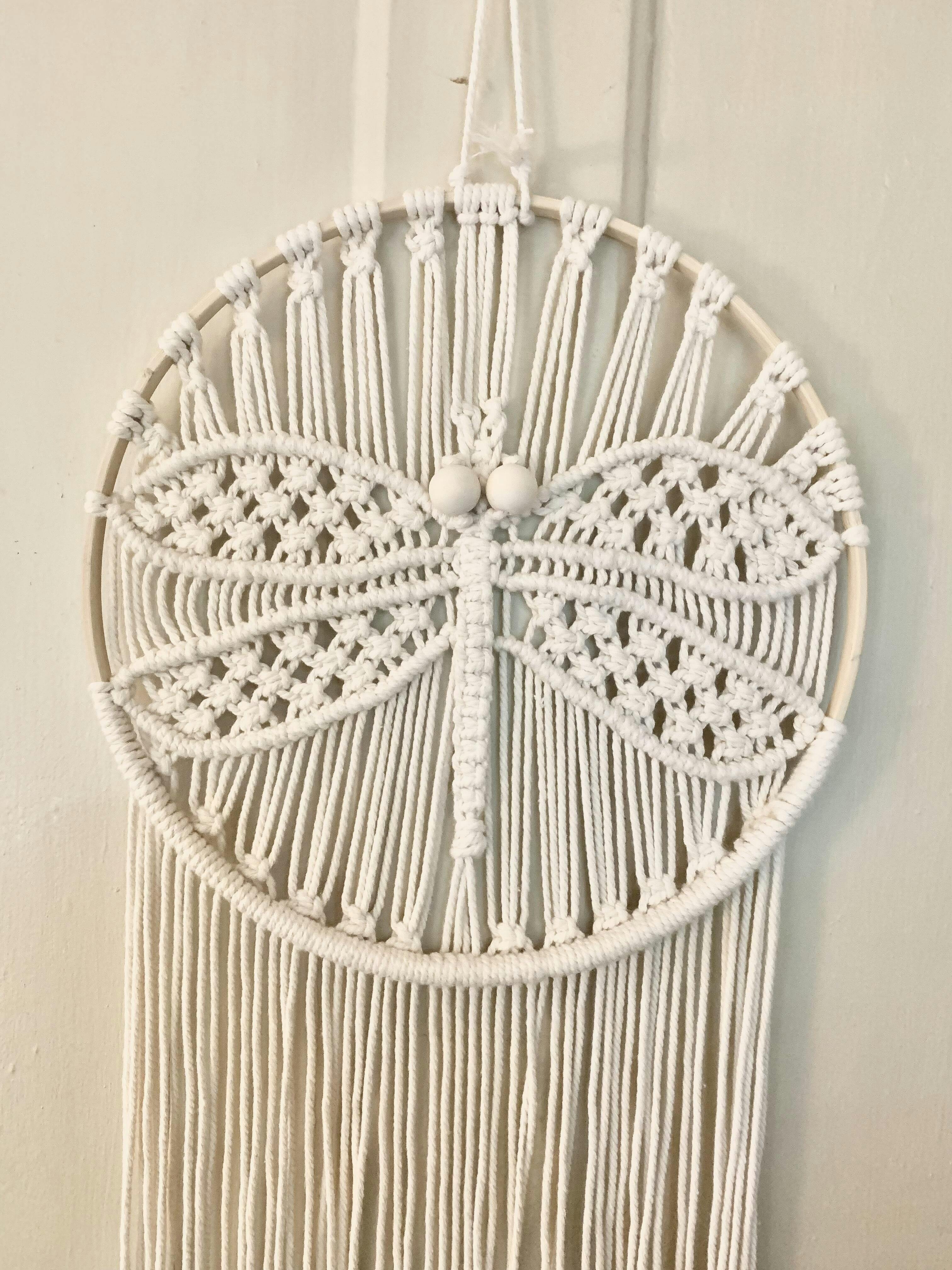 Solid Oak: Macramé Wall Hanging Kit - Dragonfly