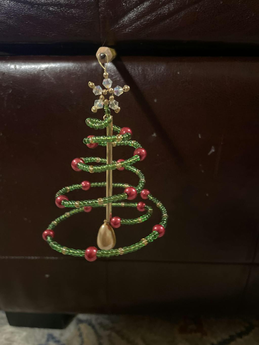 Solid Oak: Beaded Ornament Kit: Christmas Trees