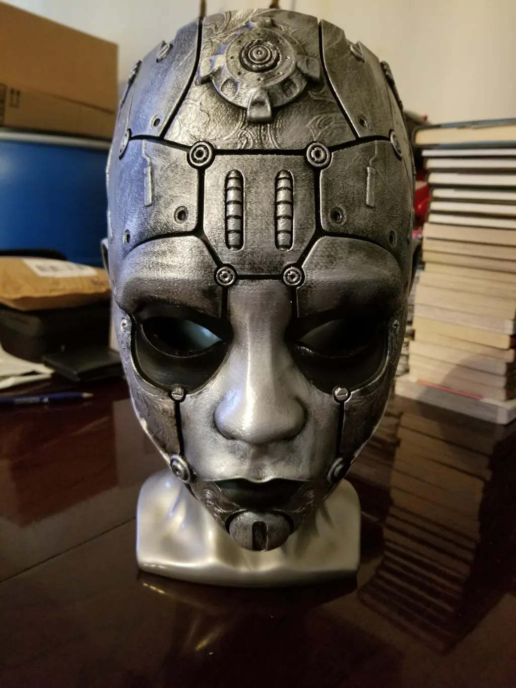 Cyborg Humanoid Robot Mask - Silver – Space Armory | Japanese Mask and ...