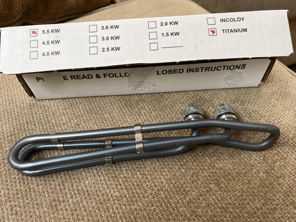 Flow-Thru Universal 10" Spa Heater Element - 4kW Titanium – SpaDepot.com