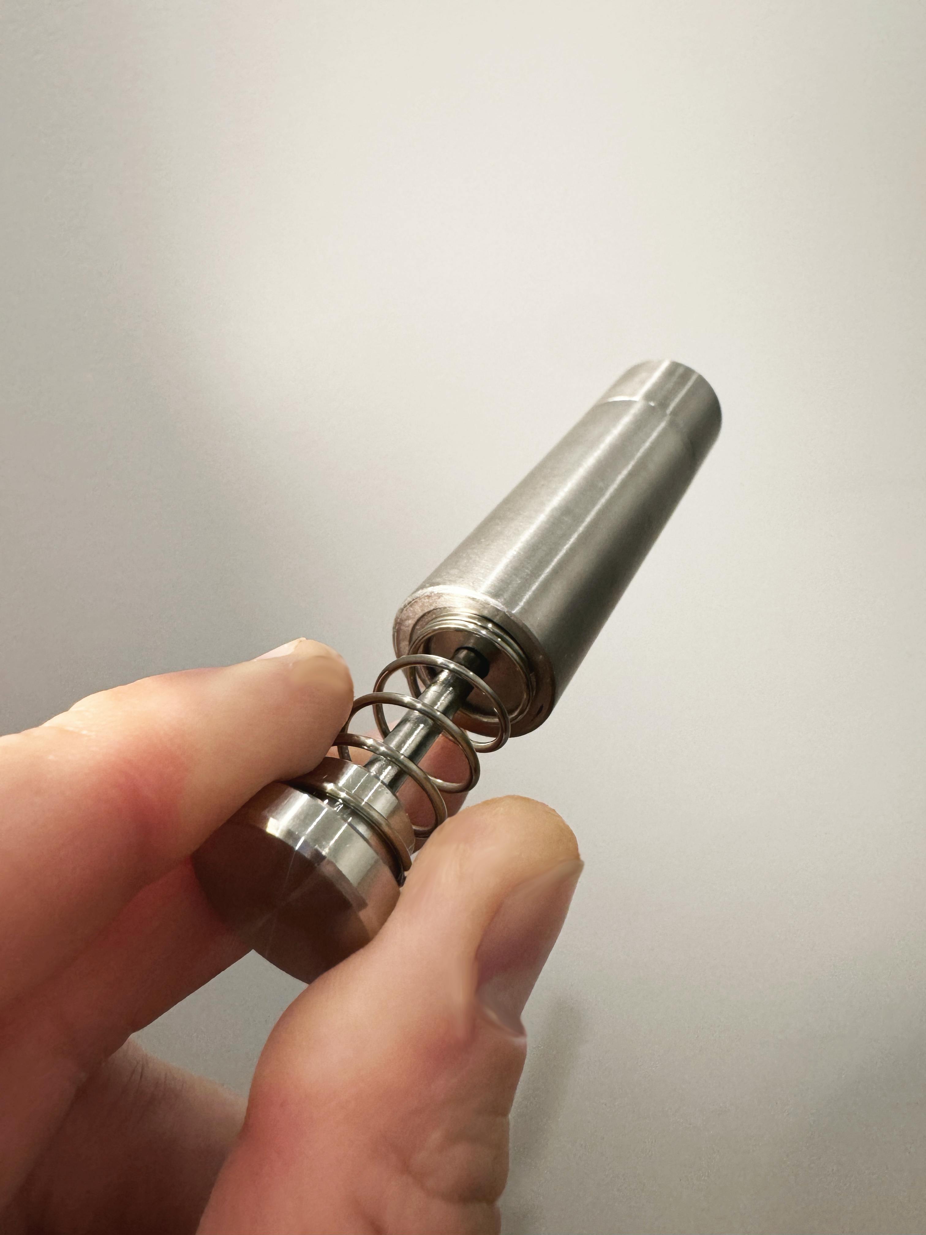 SpiceQuest Polished Steel Push-Button Grinder (Refillable)