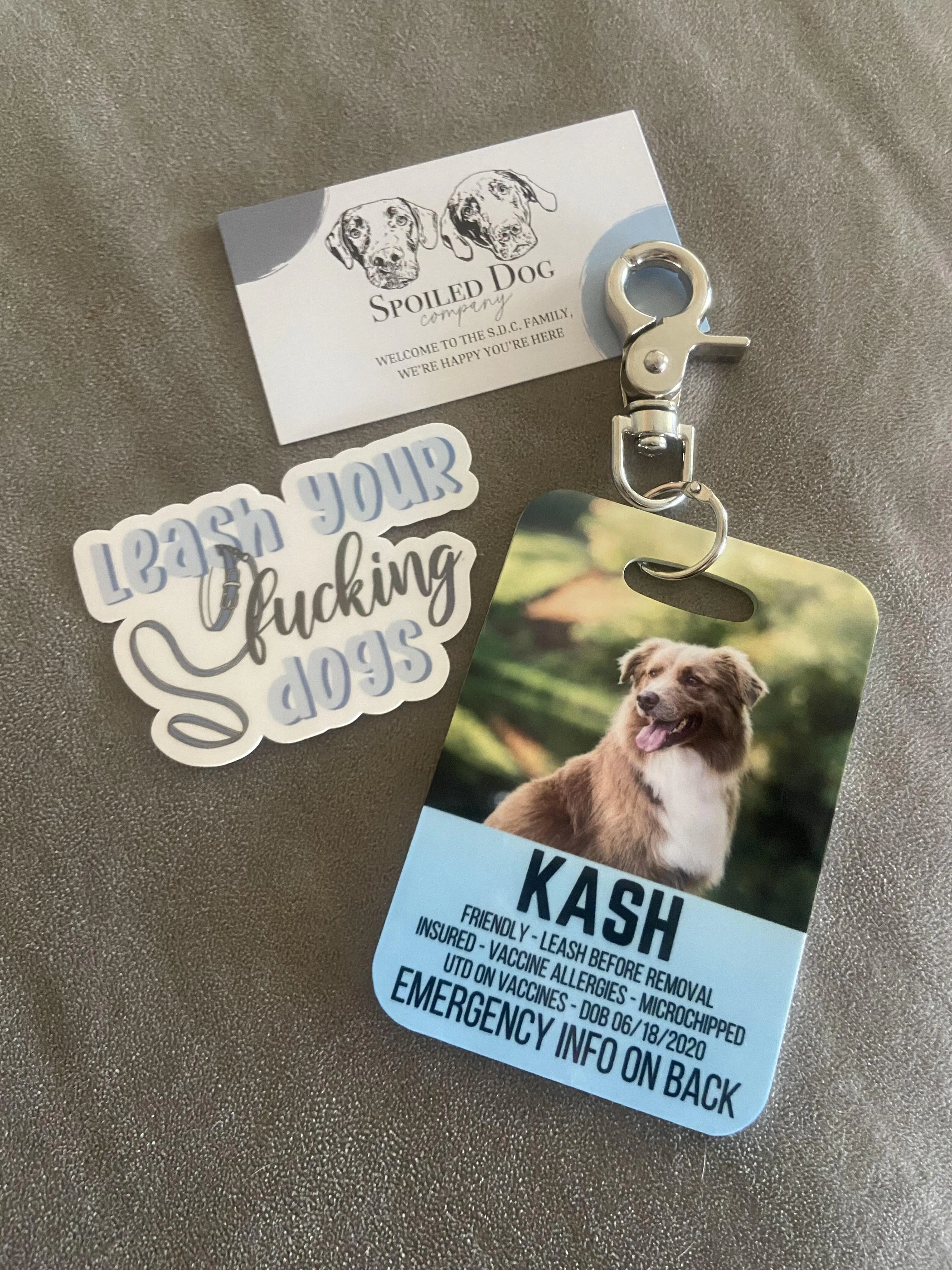 Emergency Info Crate Tag – Spoiled Dog Co.