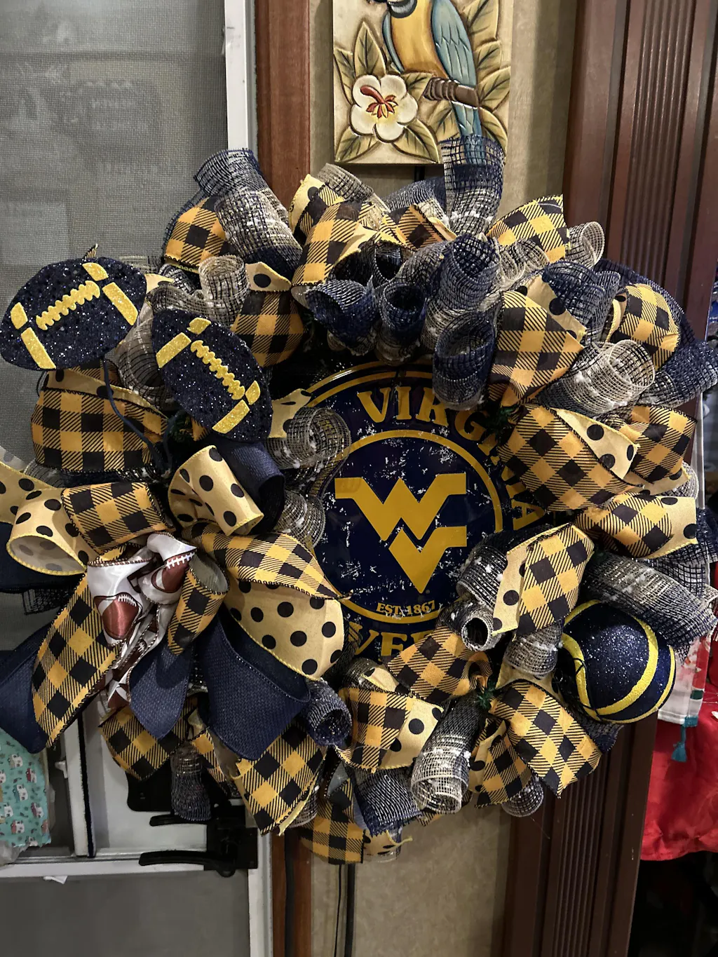 WVU Round Metal Sign - Buy Online Now