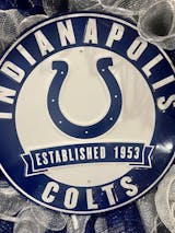 Indianapolis Colts Round Metal Sign - Buy Online Now