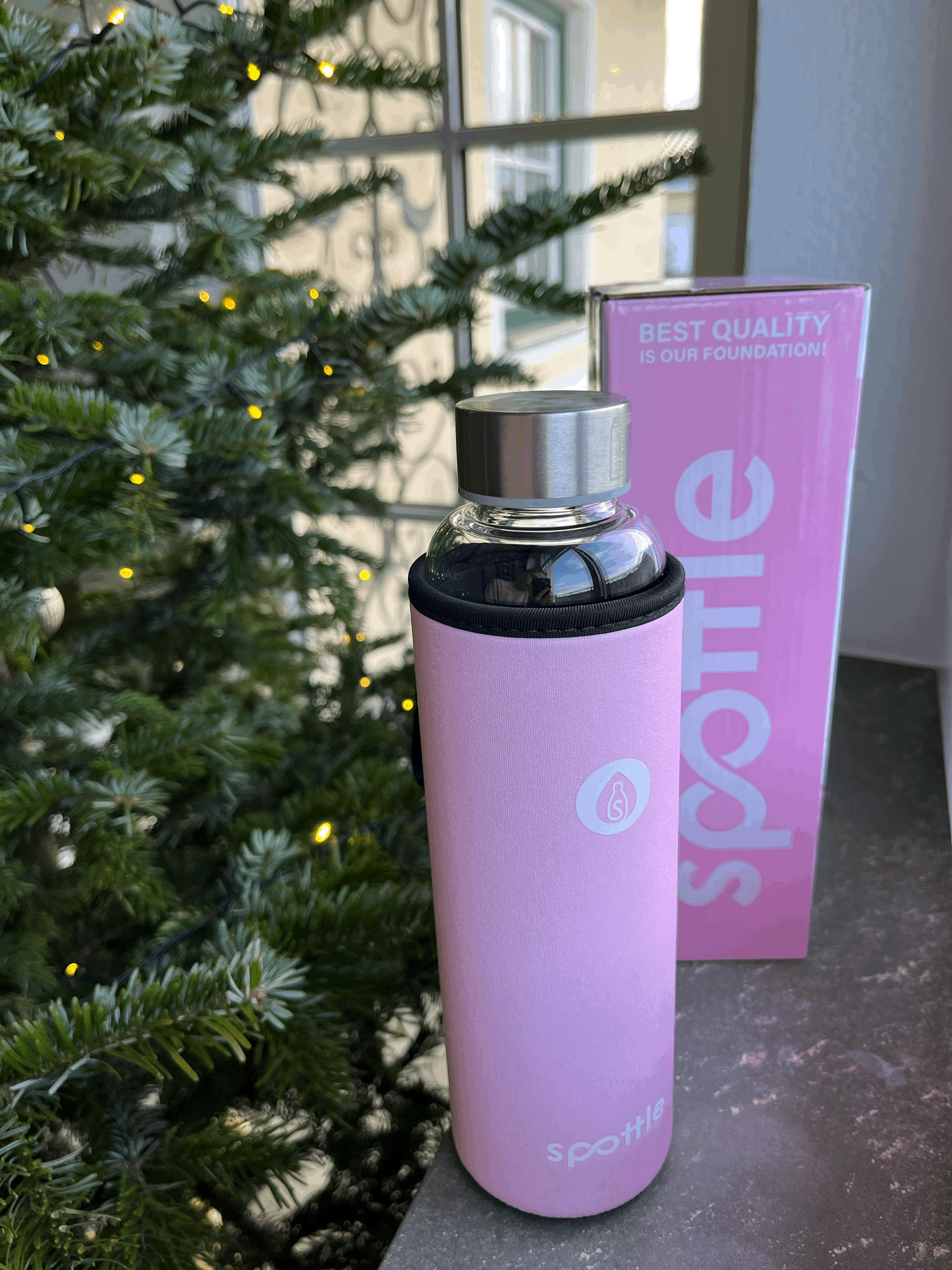 spottle® glass bottles with neoprene sleeve & bamboo cap – Spottle