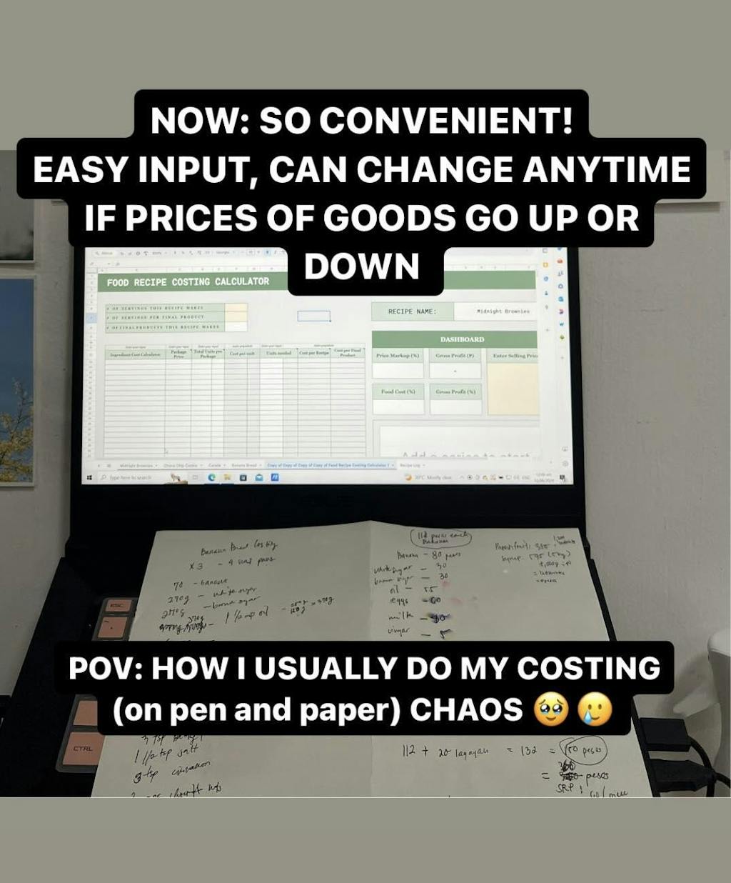Food Recipe Costing Calculator – Spreadsheets PH