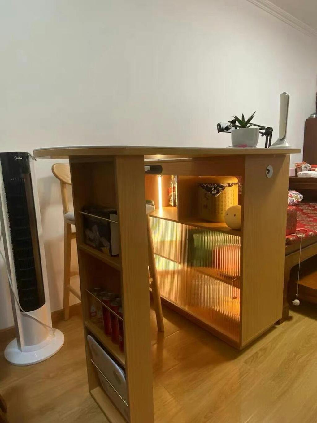 360 Degree Rotating Bar Table with Double Side Storage Cabinet – SPS ...