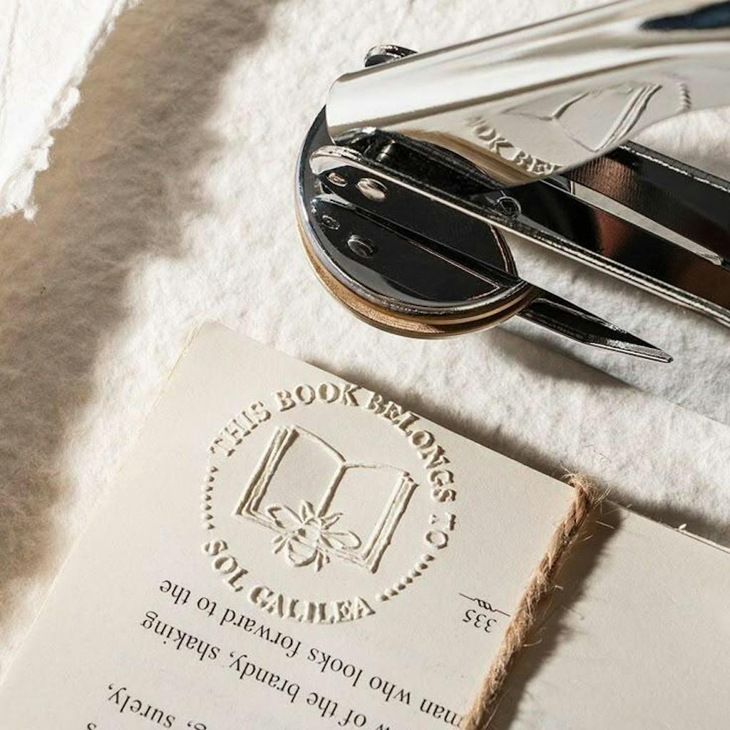 Custom Floral Name Embosser - 26 Letters Personalized Seal | Stamprints