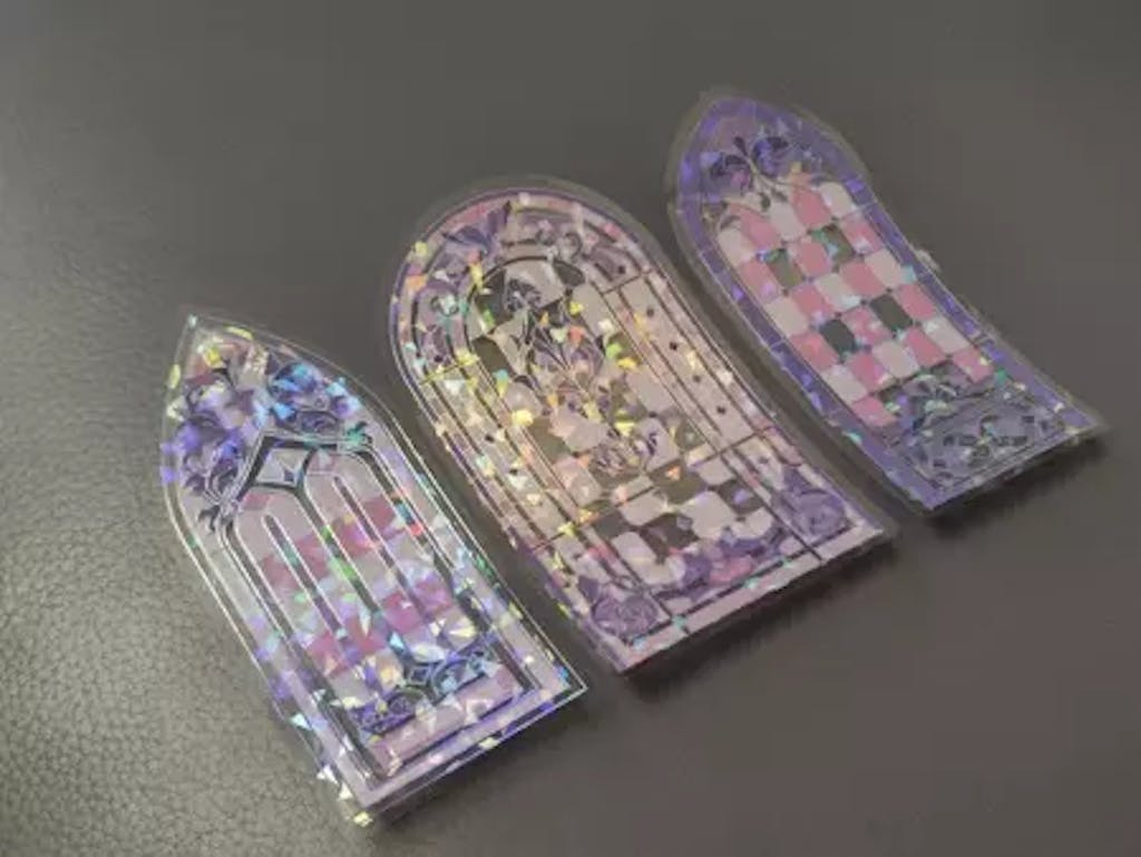 Moonlight Crystal Window DIY Stickers | Clear PET Card Decor | Stamprints