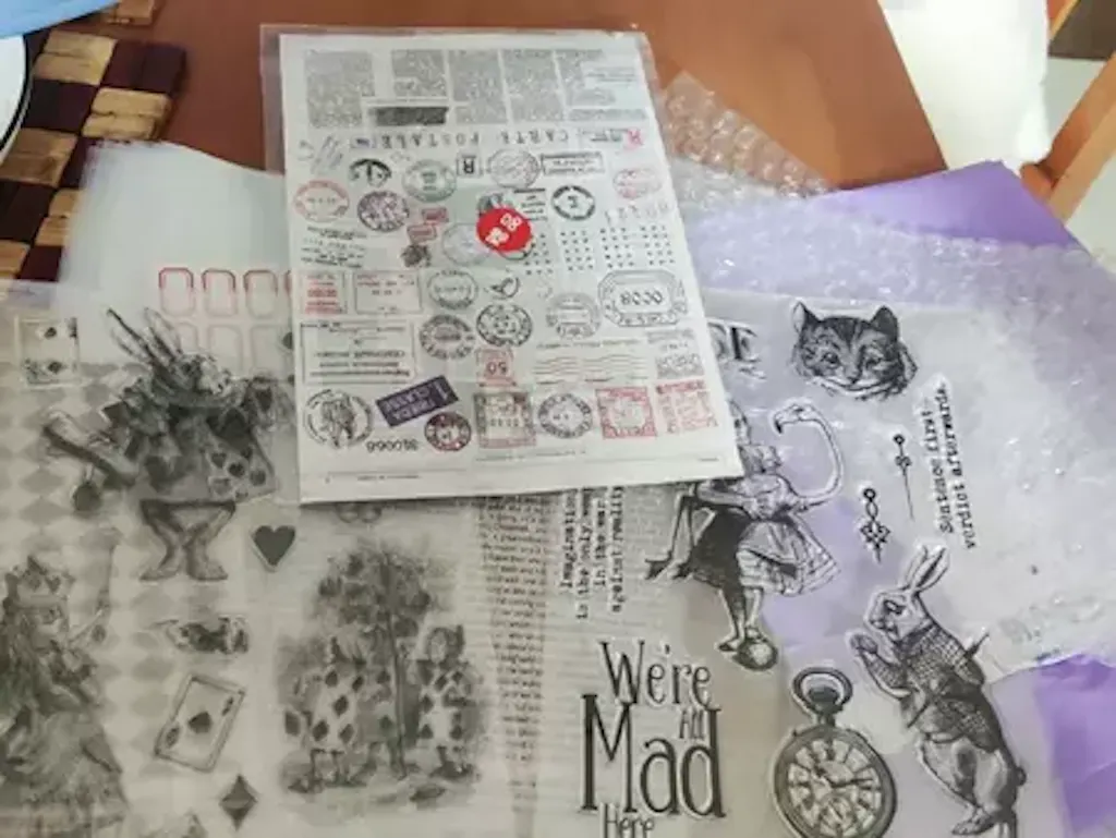 Alice in Wonderland Clear Stamps Set | Characters & Text | Stamprints