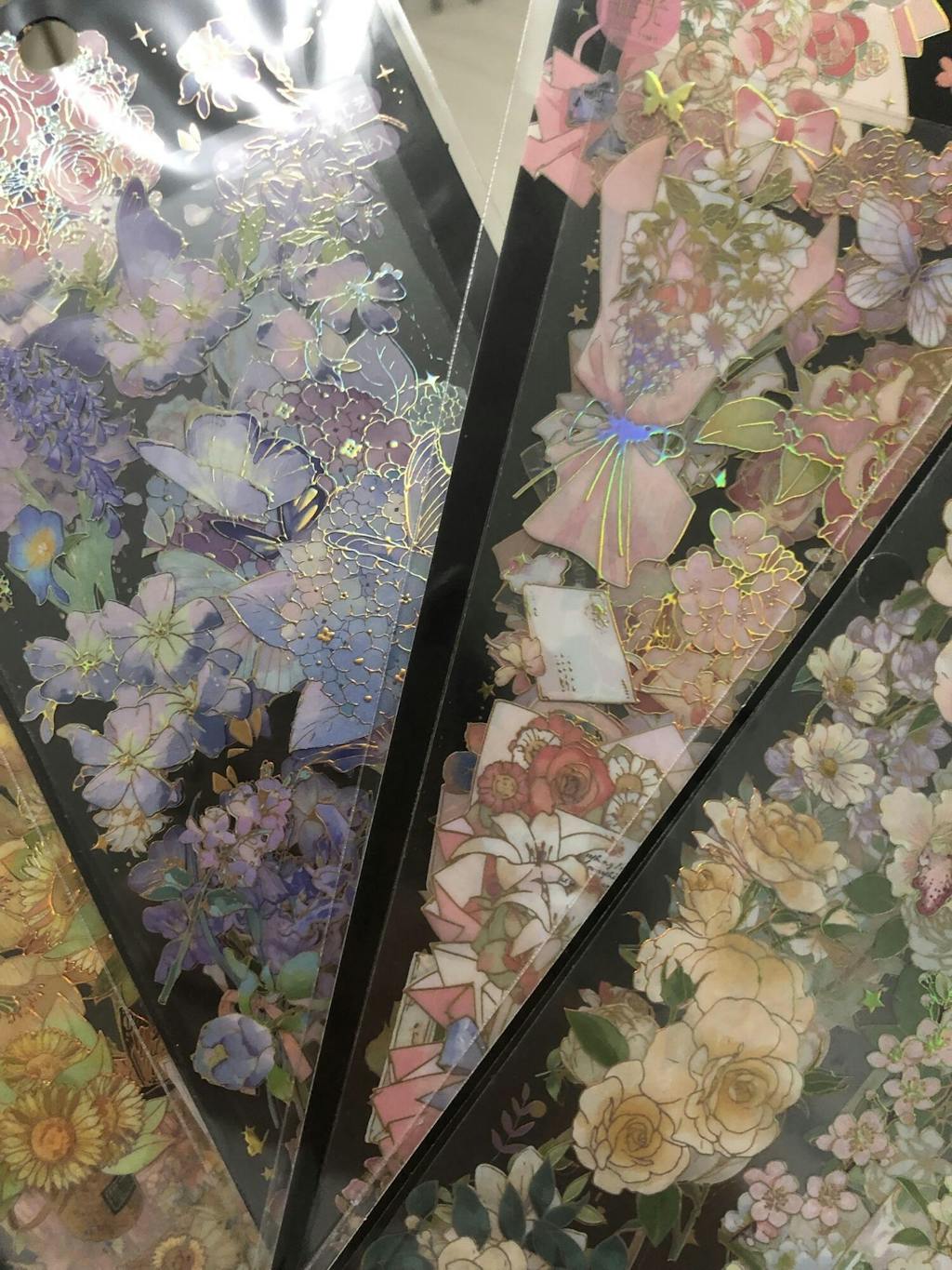 Clear Floral Plant Stickers with Hot Stamping | Stamprints