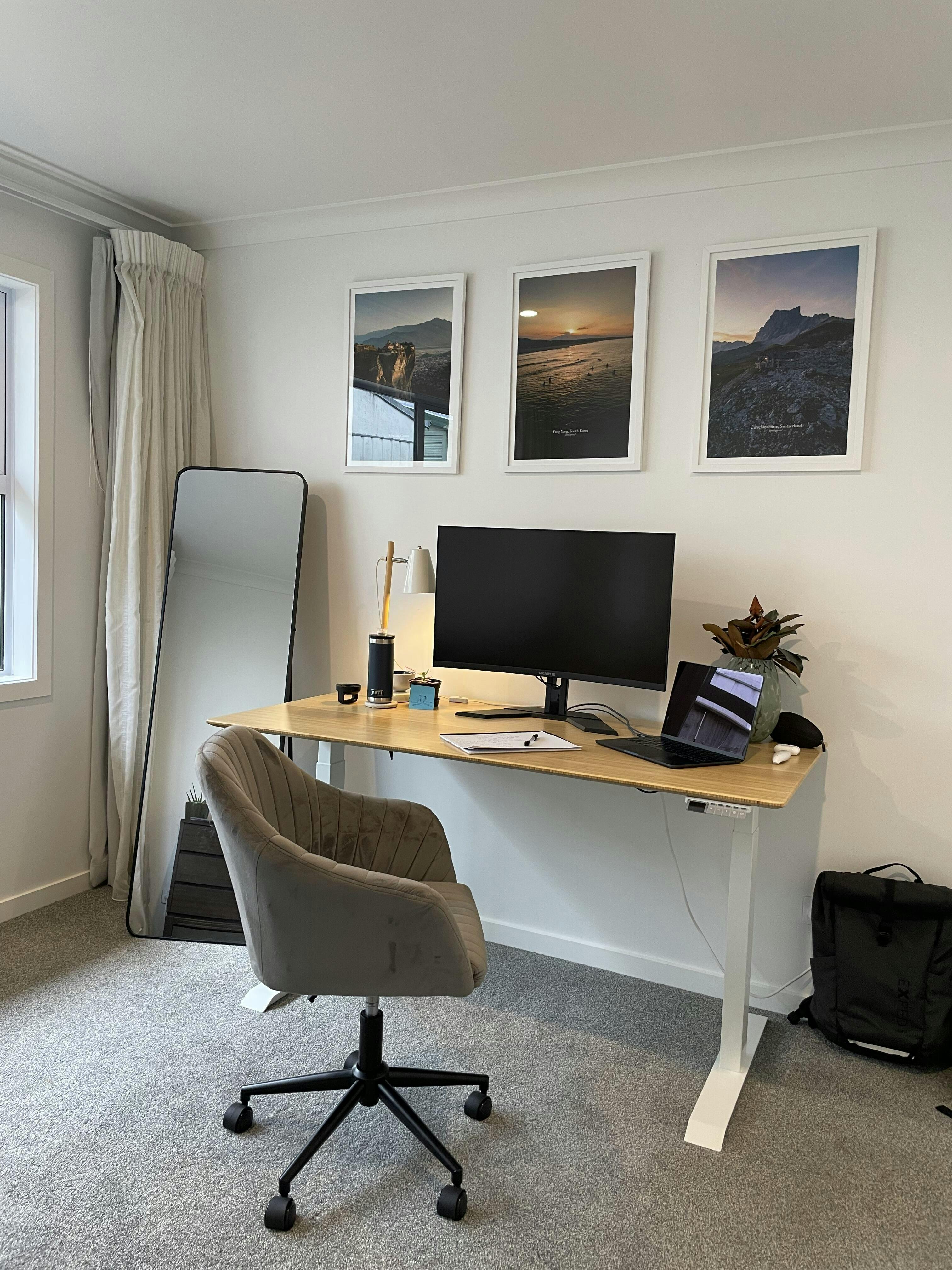 Stand Desk Essential - Bamboo - Stand Desk NZ