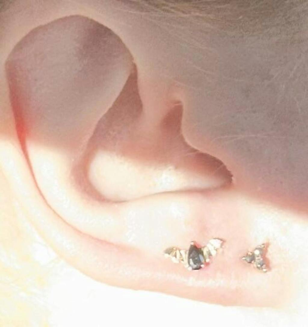 Junipurr Jewelry threadless: Bat End in Gold with CZ – Starfire Body ...