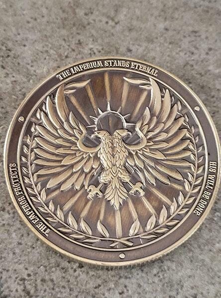 Warhammer 40K Collectible Coin Imperium of Man Terra Planetary Commemo ...