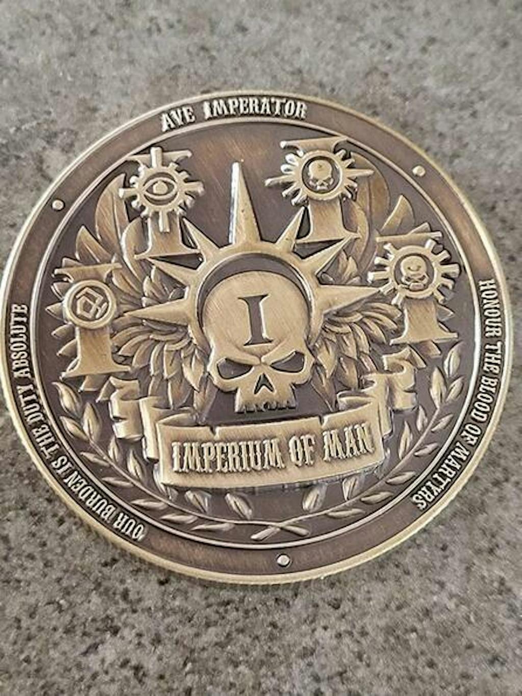 Warhammer 40K Collectible Coin Imperium of Man Terra Planetary Commemo ...