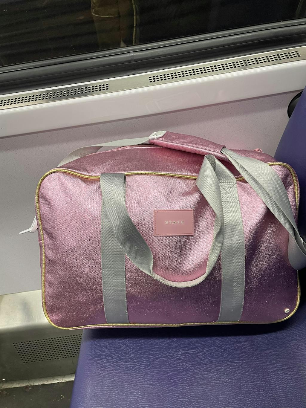 STATE Bags | Rockaway Duffle Metallic Pink/Silver