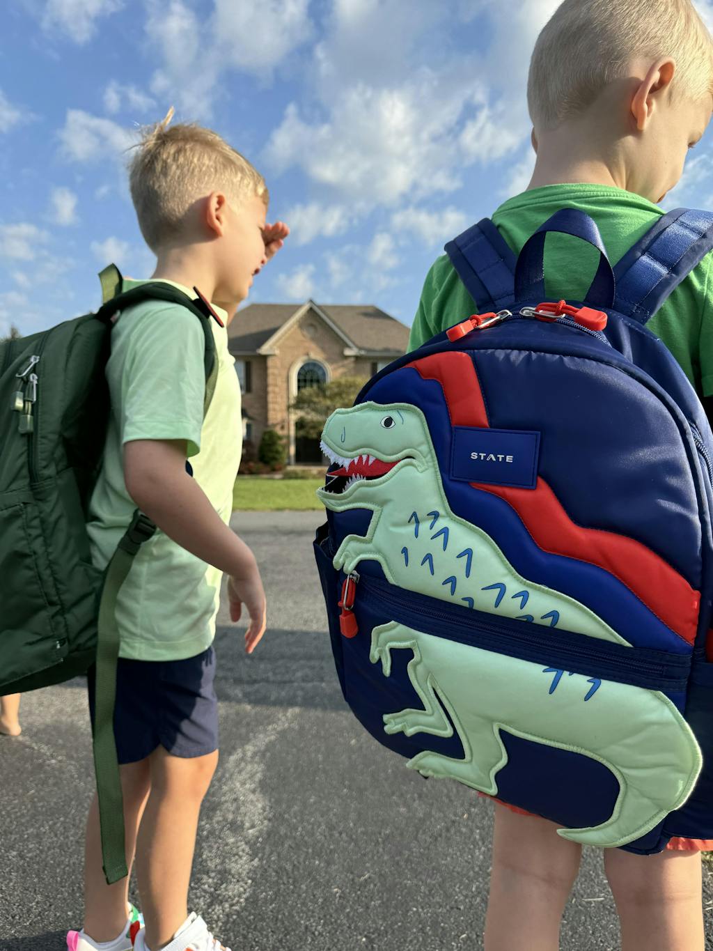 STATE Bags | Kane Kids Large Backpack Recycled Poly Canvas Blue/Pink ...