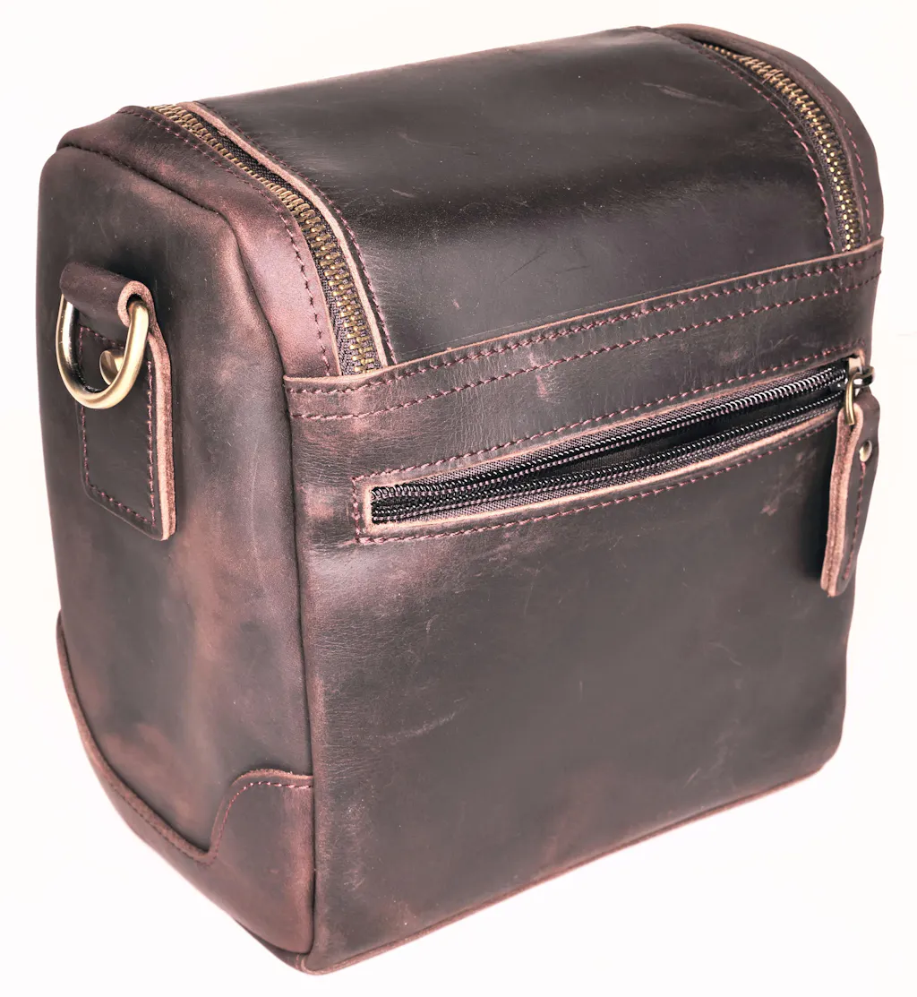 The Calista | Small Leather Camera Bag - Leather Camera Lens Case