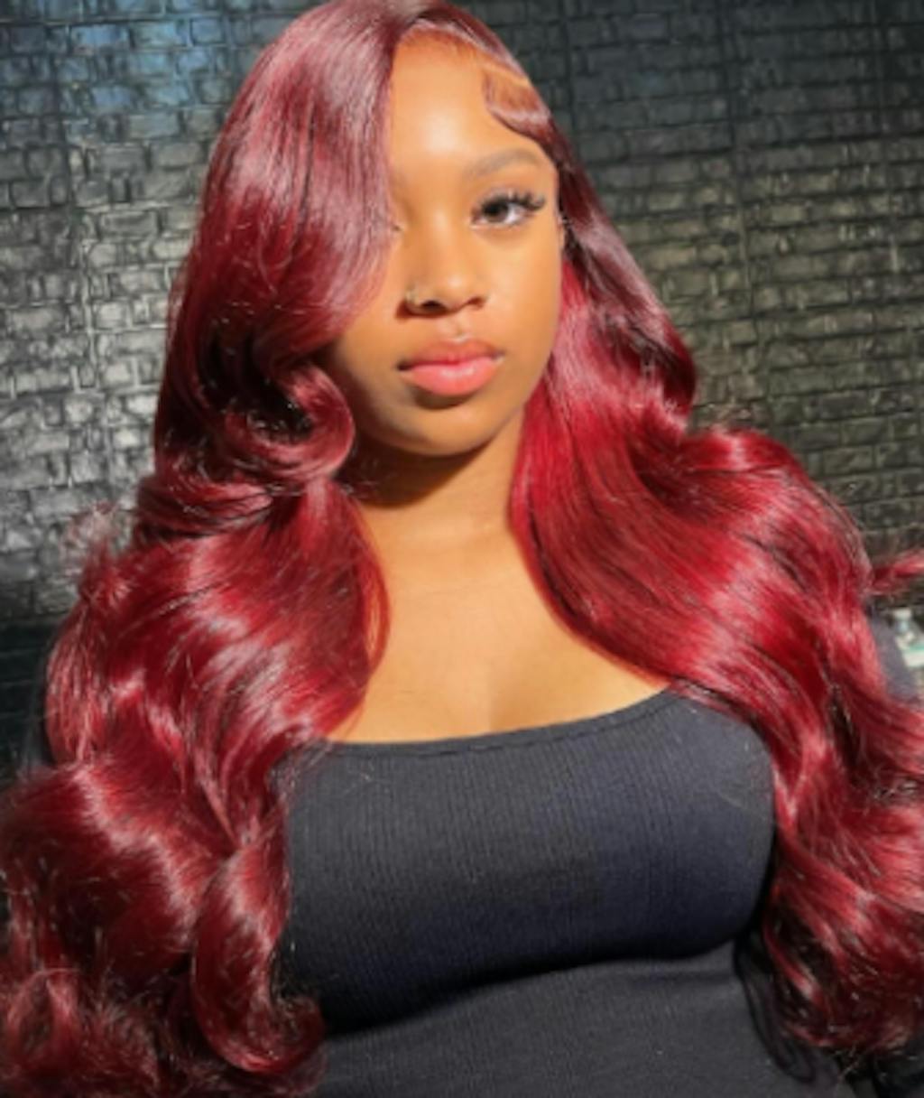 Affordable #99J Body Wave Wig Sterly Burgundy 13x6 Lace Front Human Ha ...