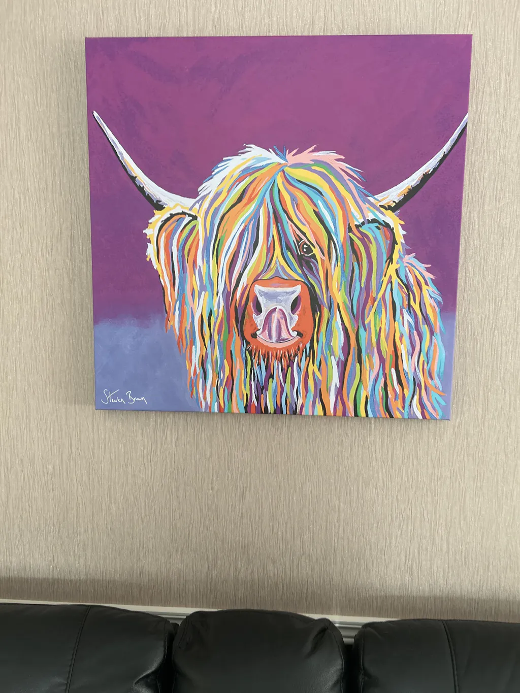 Betty McCoo Highland Cow Art Canvas | Steven Brown Art