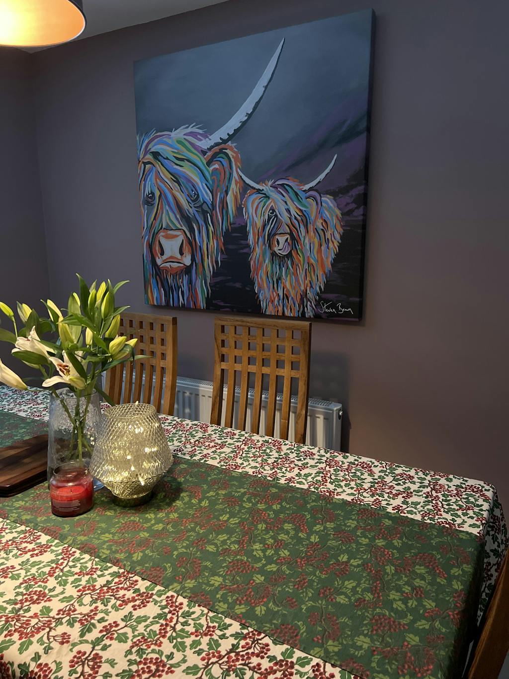 Rab & Isa McCoo Highland Cow Art Print | Steven Brown Art