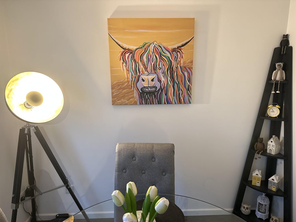 Gordon McCoo Highland Cow Canvas | Steven Brown Art