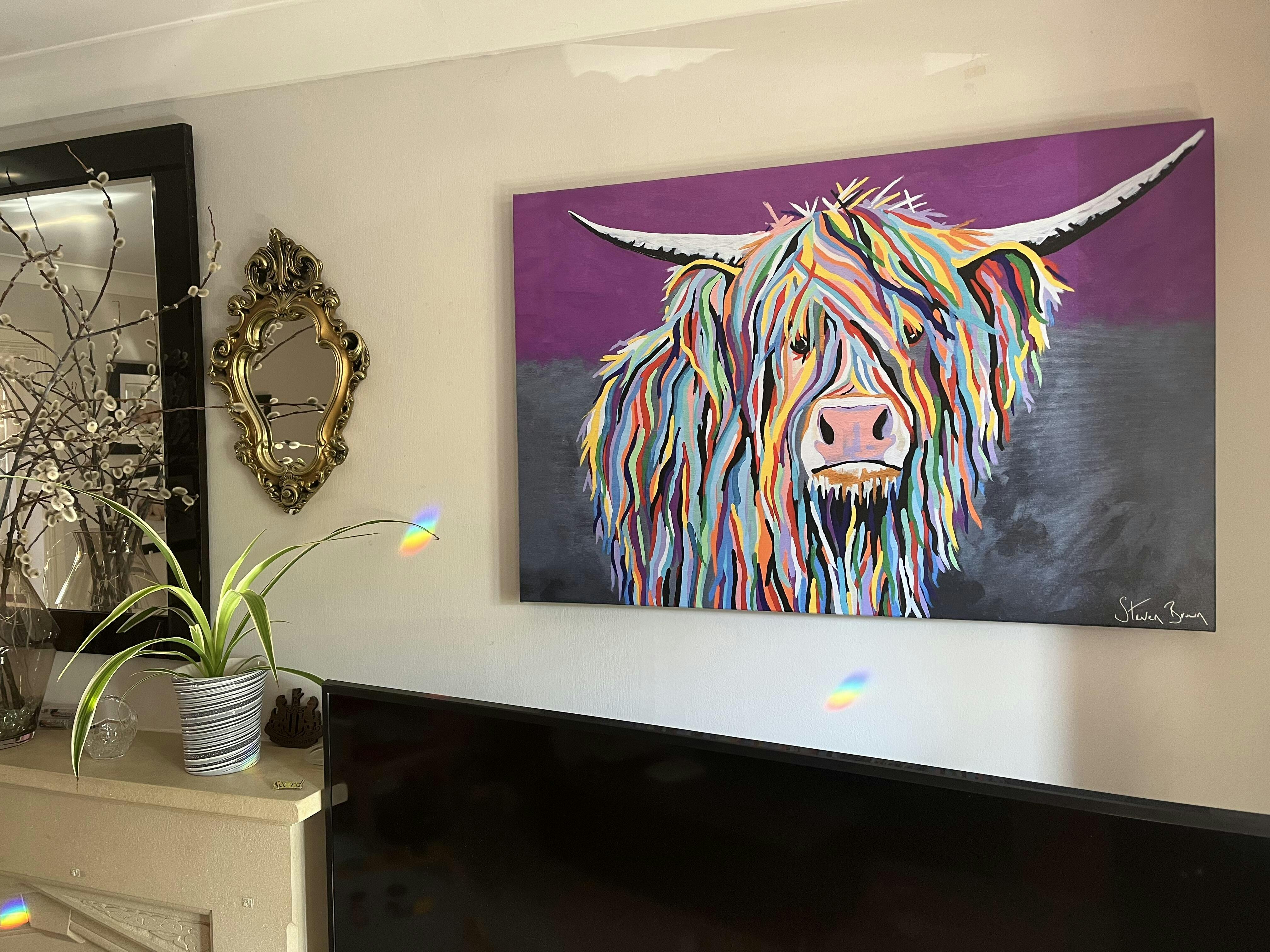 Highland Cow Art - Angus McCoo Canvas | Steven Brown Art