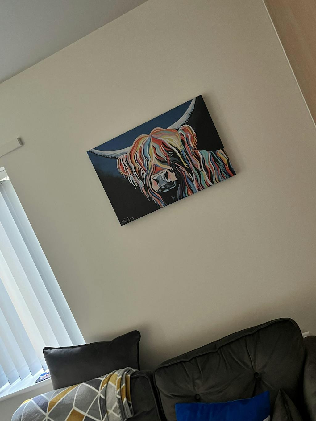 Harris McCoo Highland Cow Wall Canvas | Steven Brown Art