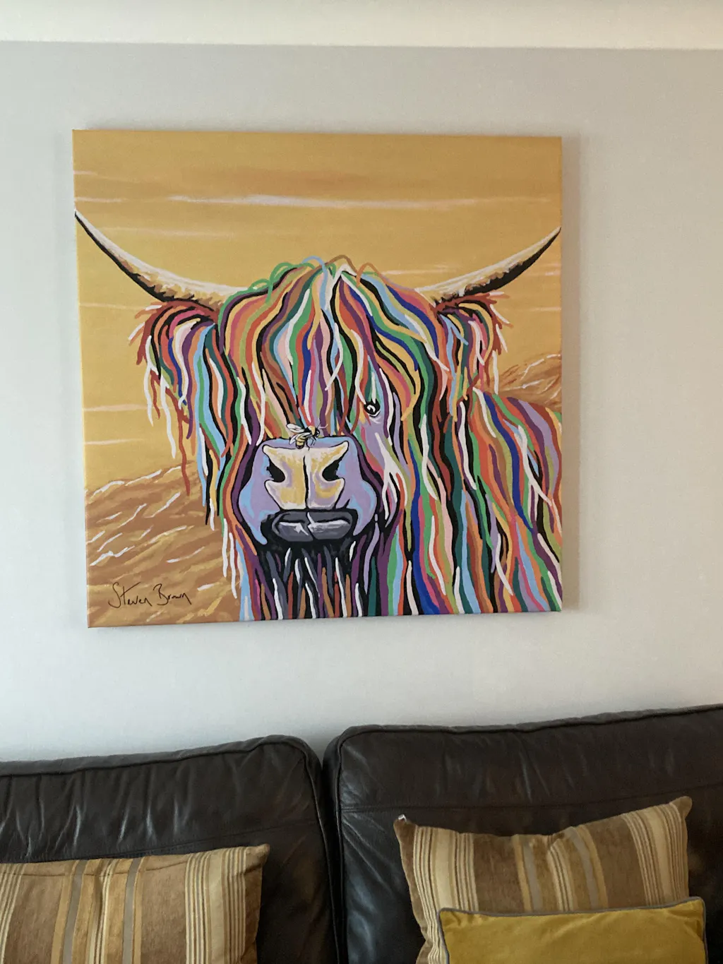Gordon McCoo Highland Cow Canvas | Steven Brown Art