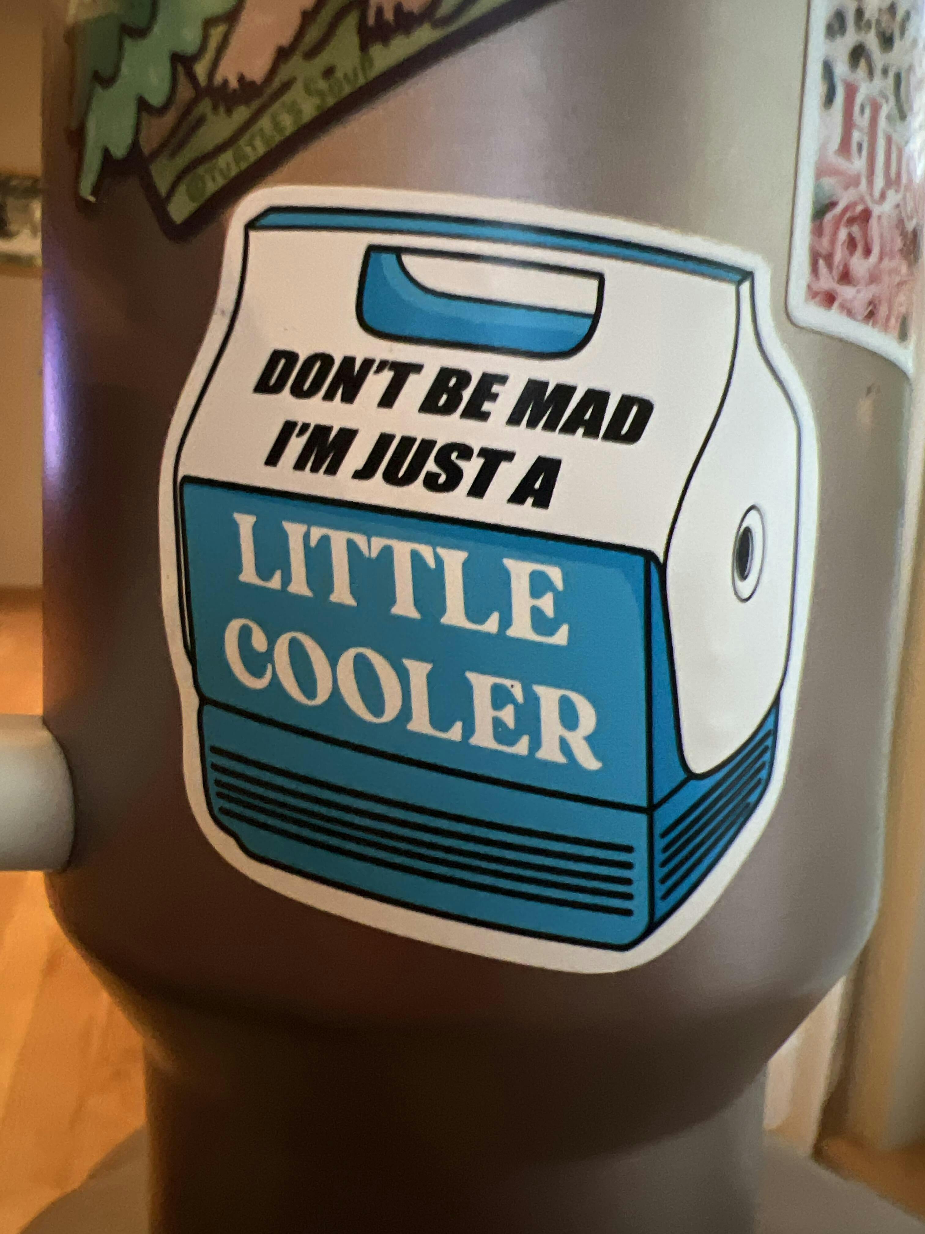 A Blue Little Cooler Sticker