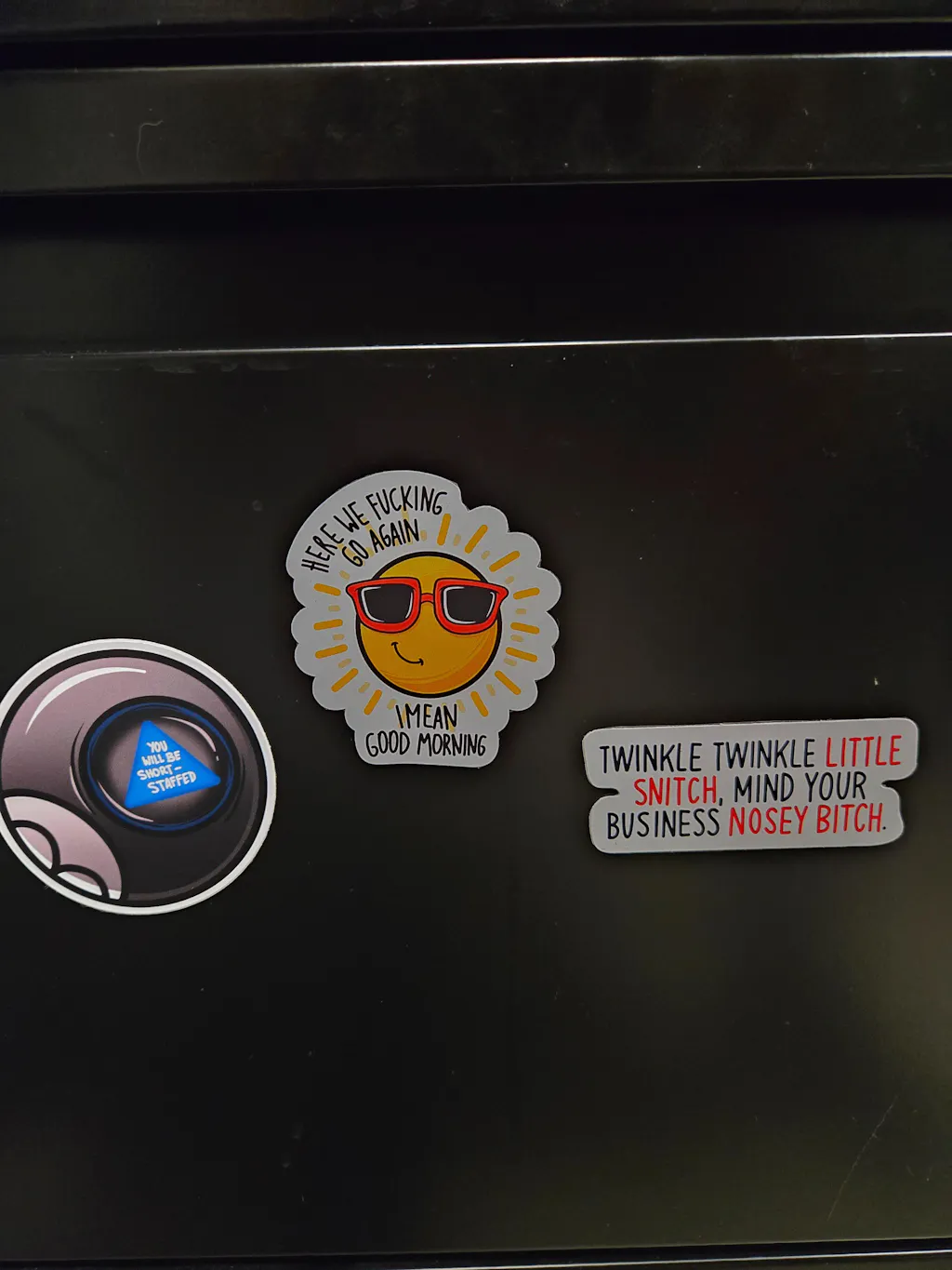 Warning Hungry and Sleep Deprived Sticker