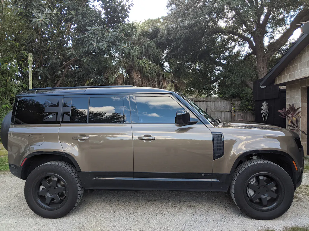 Union Jack Side Window Panel Overlay (Matte Black) for 2020+ Land Rover ...