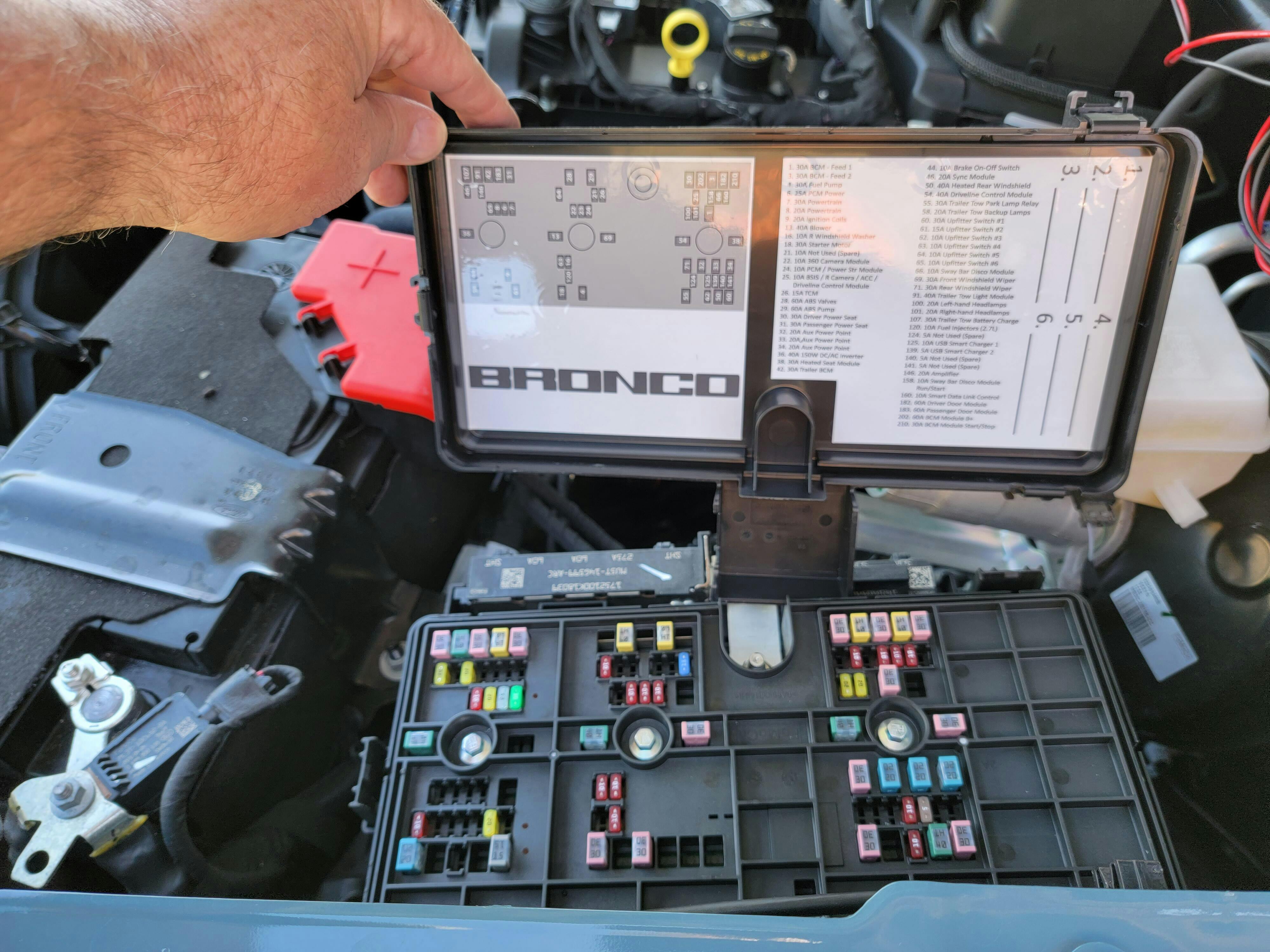 Printed Series Auxiliary Switch Labels (Upfitter) - 2021+ Bronco ...