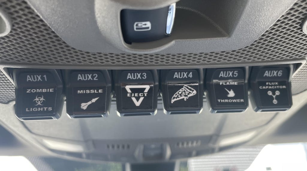 Auxiliary Switch Labels (Upfitter) - 17-20 F-150 Raptor, 17+ F-250 / F ...