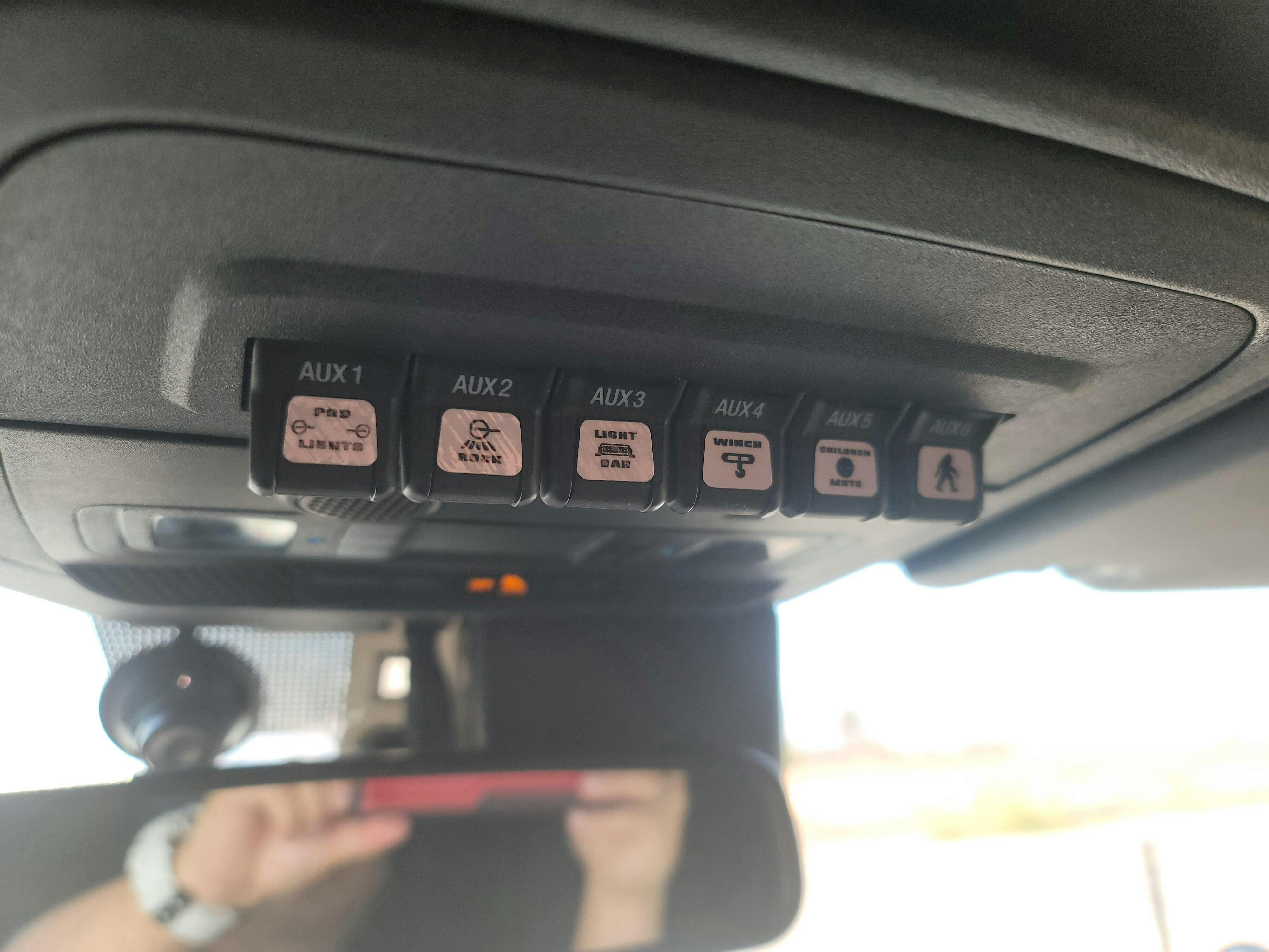 Printed Series Auxiliary Switch Labels (Upfitter) - 2021+ Bronco / F-1 ...